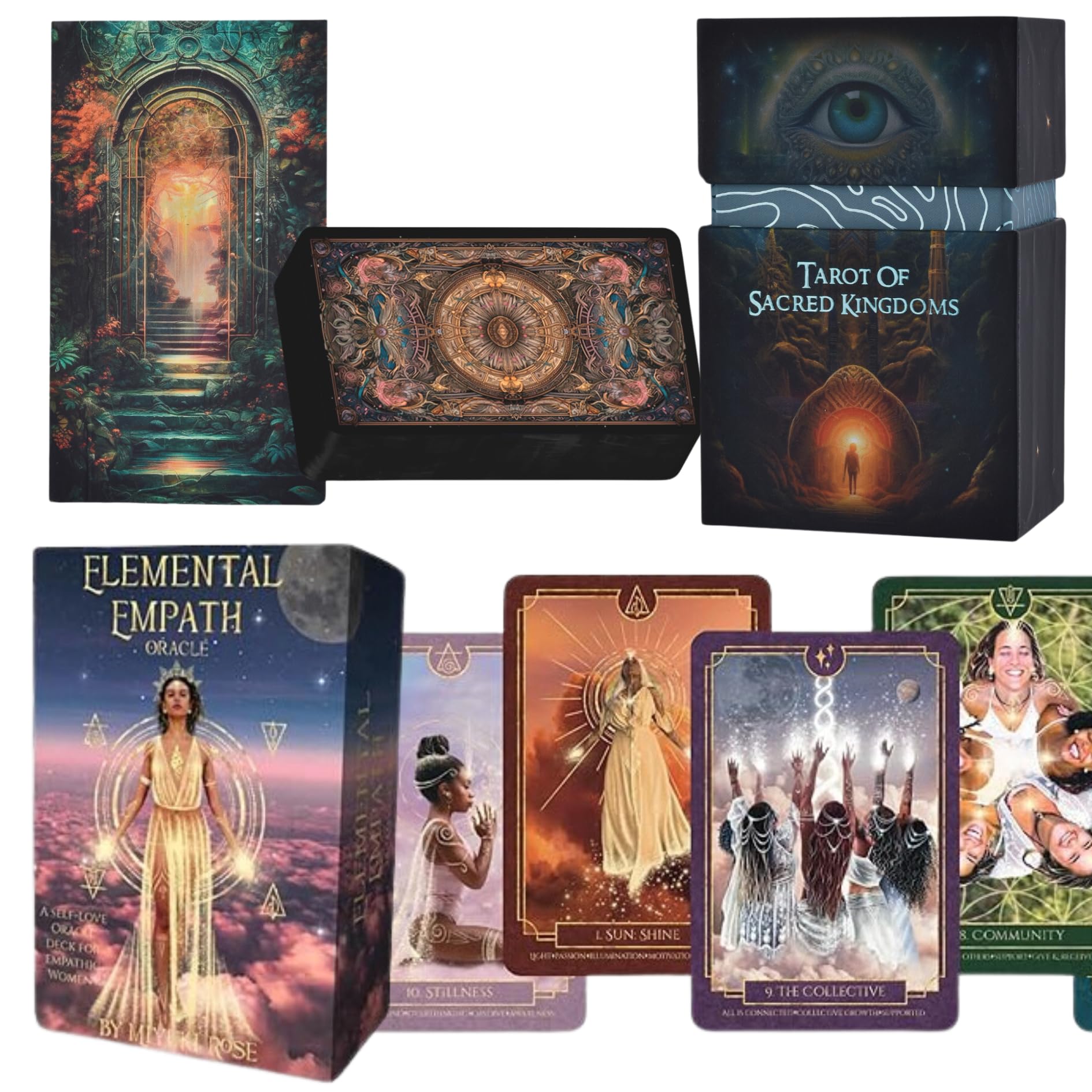 Amazon.com: Sacred Empath Tarot Bundle: Elemental Empath Oracle Deck ...
