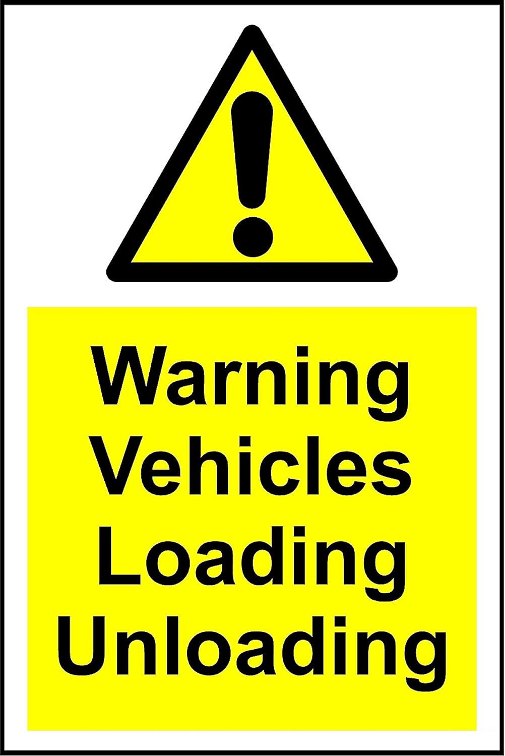 Vehicles Loading Unloading Safety Sign - 3mm Aluminium 300x200mm in ...