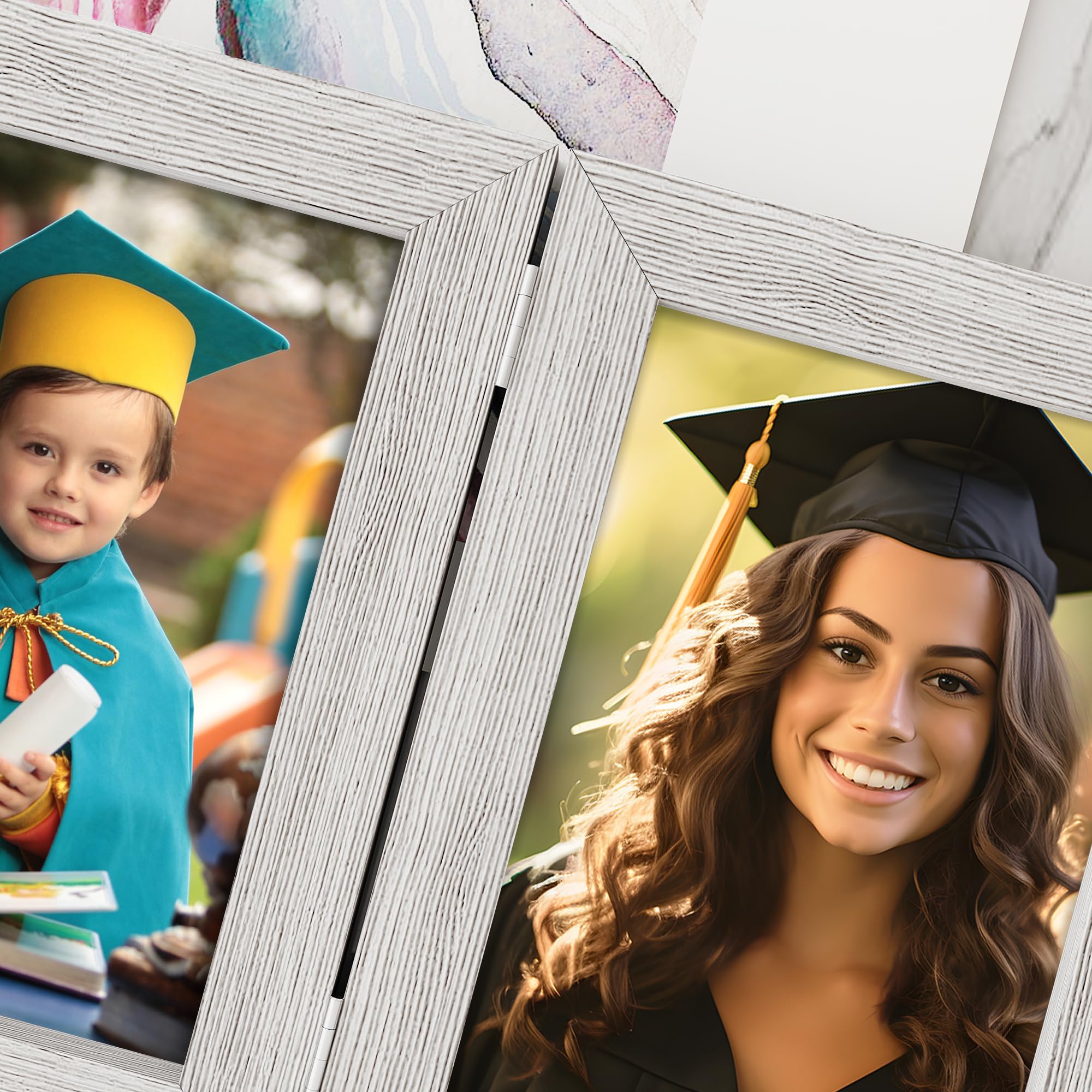 Snapklik.com : Picrit Double 4x6 Picture Frame Hinged Folding Photo Frame