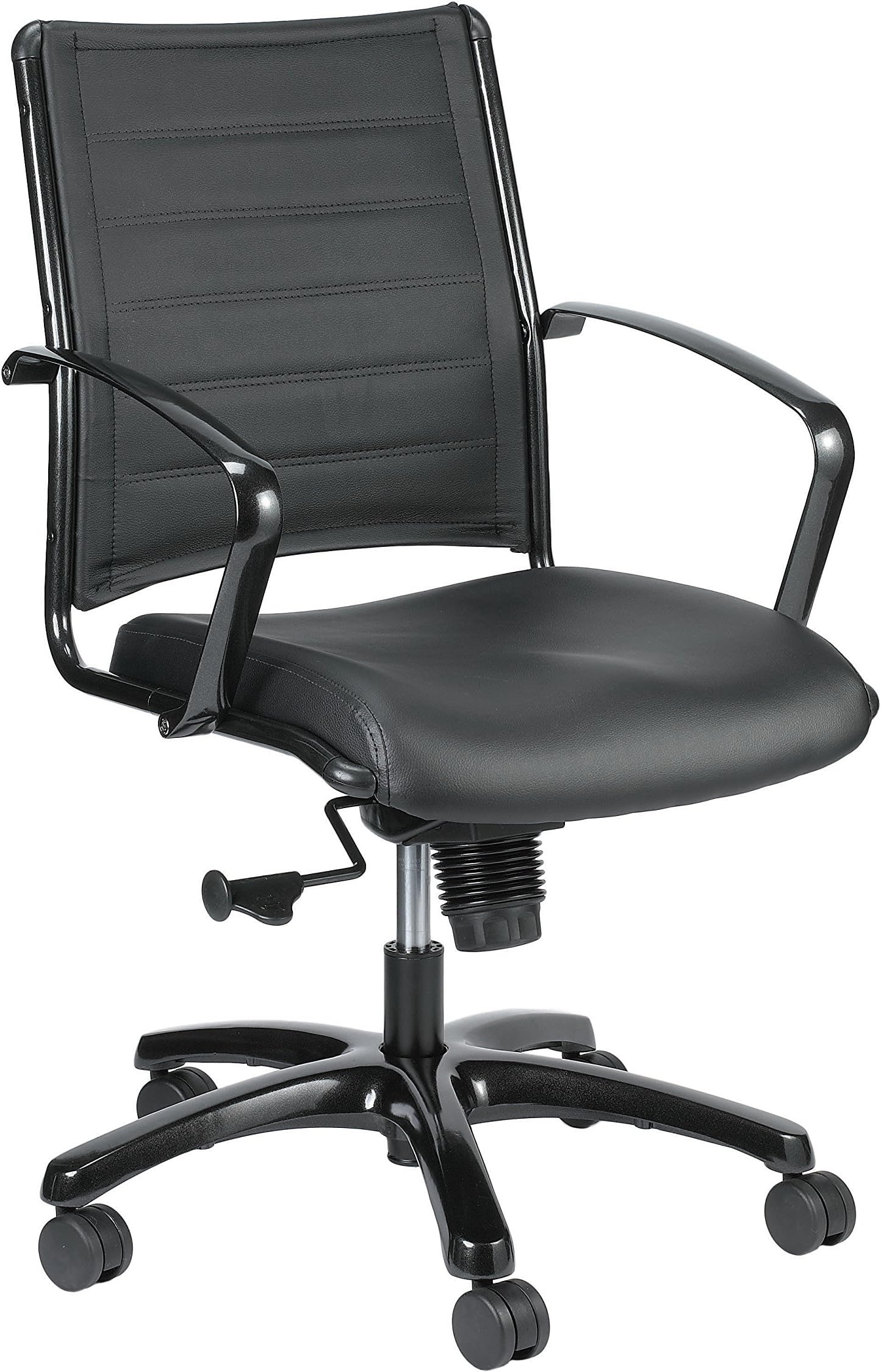 Amazon.com: Eurotech Seating Europa Titanium Mid Back Chair, Black ...