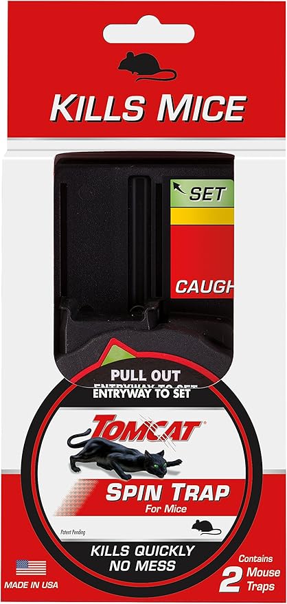 Amazon.com : Tomcat Spin Trap for Mice, Fully Enclosed Mouse Trap ...
