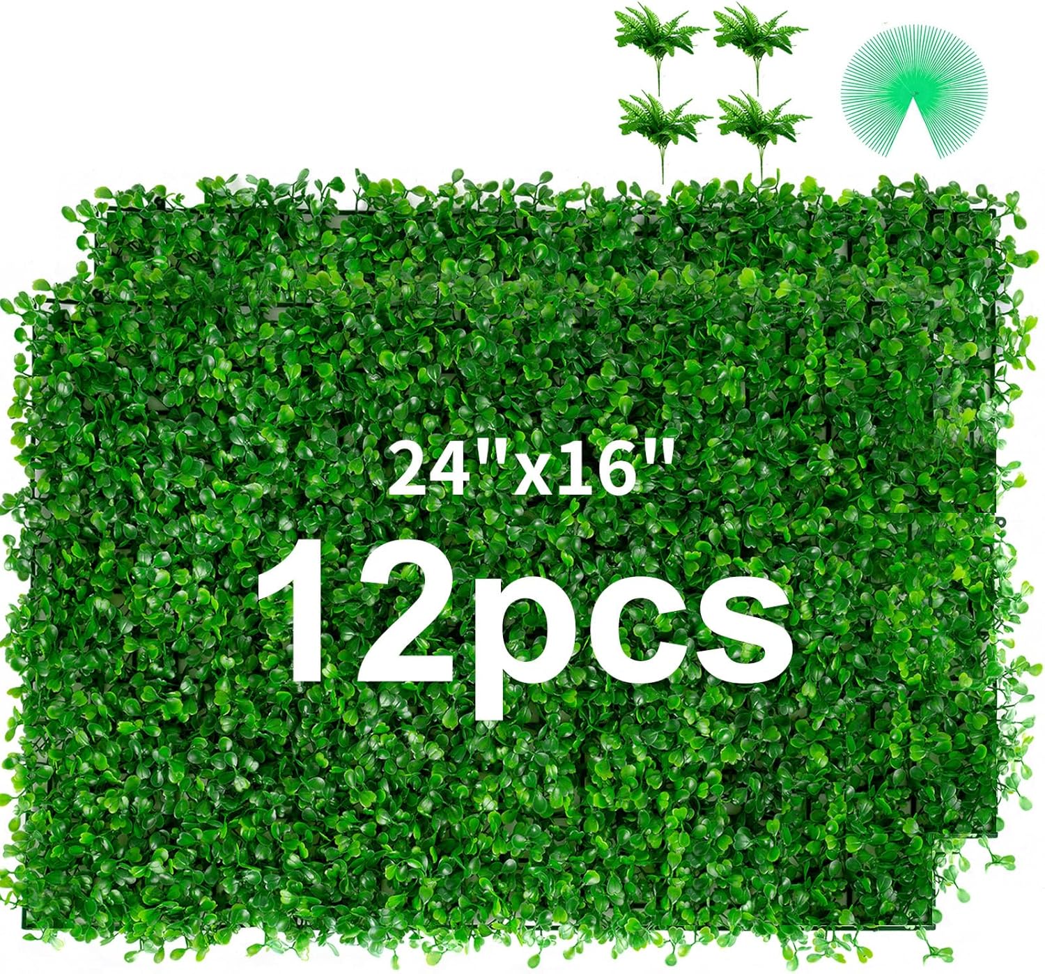 Amazon.com: TOPDEEP 12 Pieces 24"x 16" Artificial Boxwood Panel, Grass ...