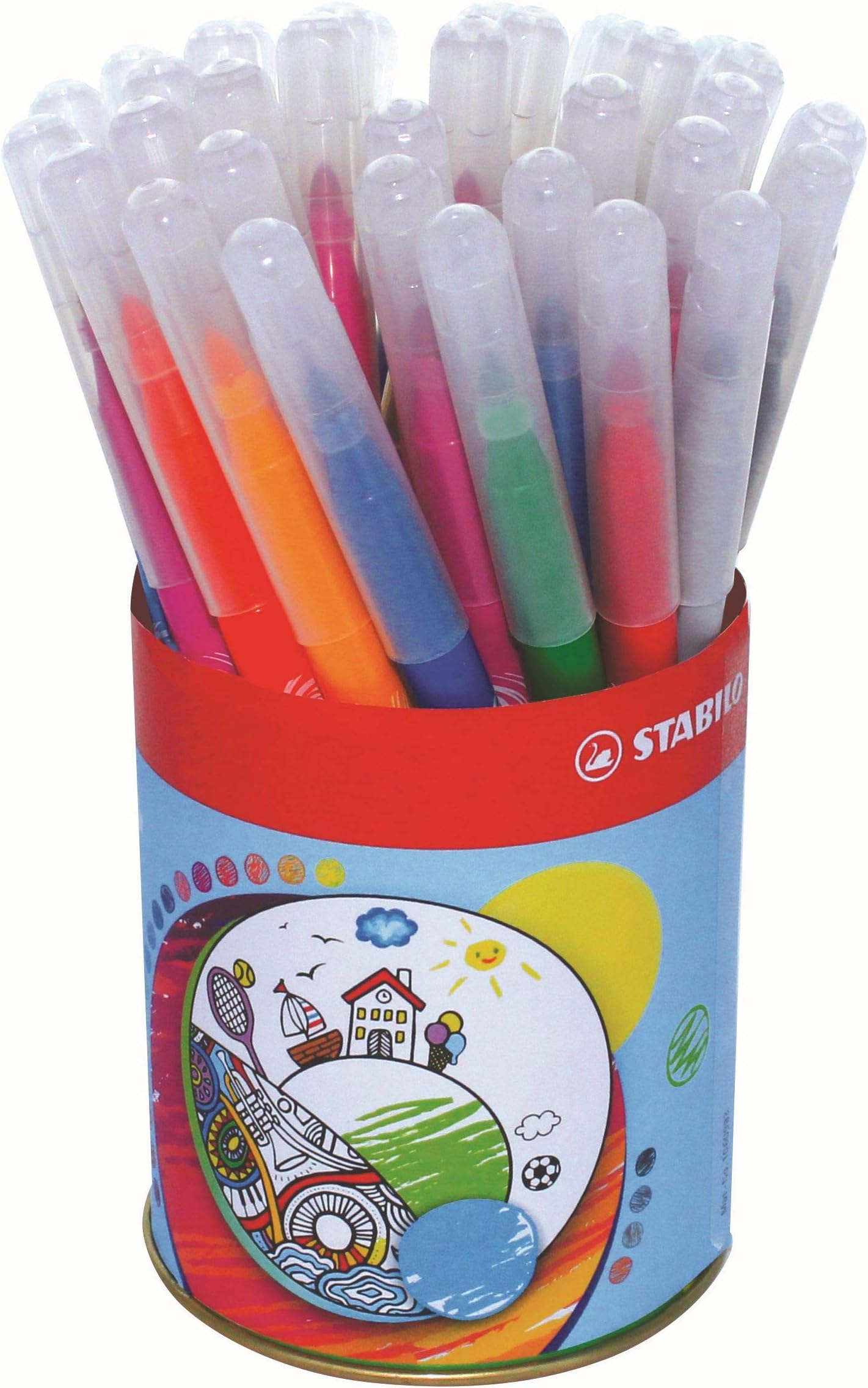 Feutre de coloriage - STABILO power - Pot métal x 36 feutres pointe ...