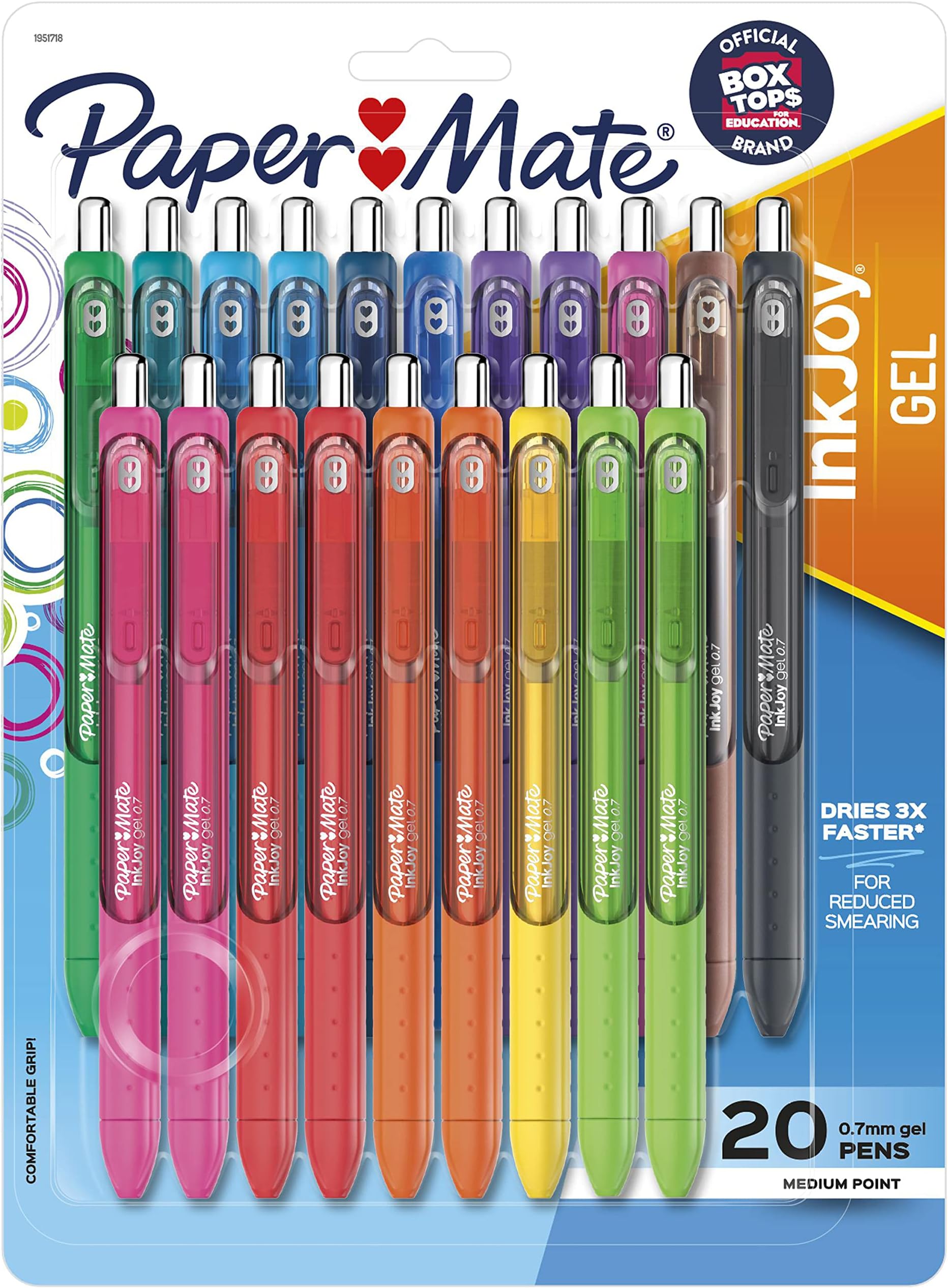 Paper Mate InkJoy Gel Pens, Medium Point, Assorted Colors, 20 Count ...