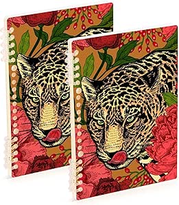 Amazon.com : ALAZA Animal Leopard Flower Spiral Notebook for Work Note ...