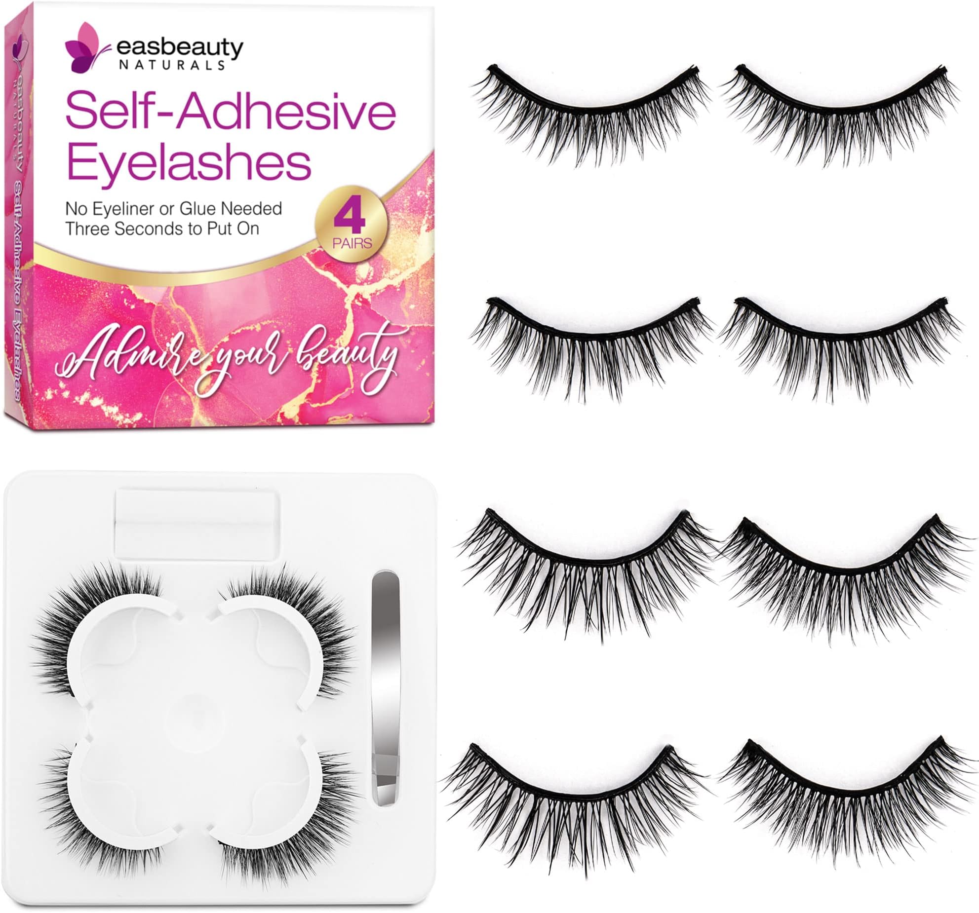 Amazon.com: Ardell Press On False Eyelashes Wispies, Self-Adhesive ...