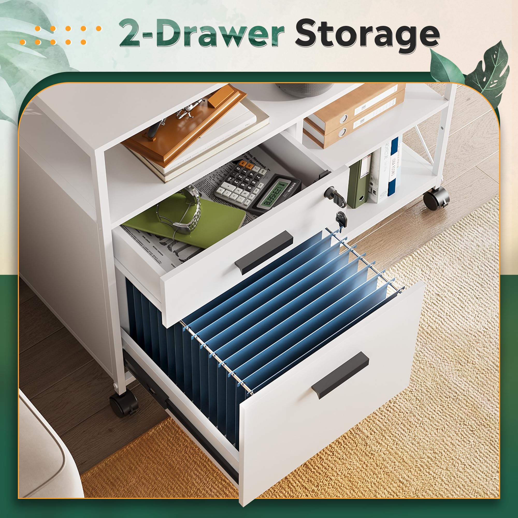 Snapklik.com : DEVAISE 2 Drawer Locking File Cabinet