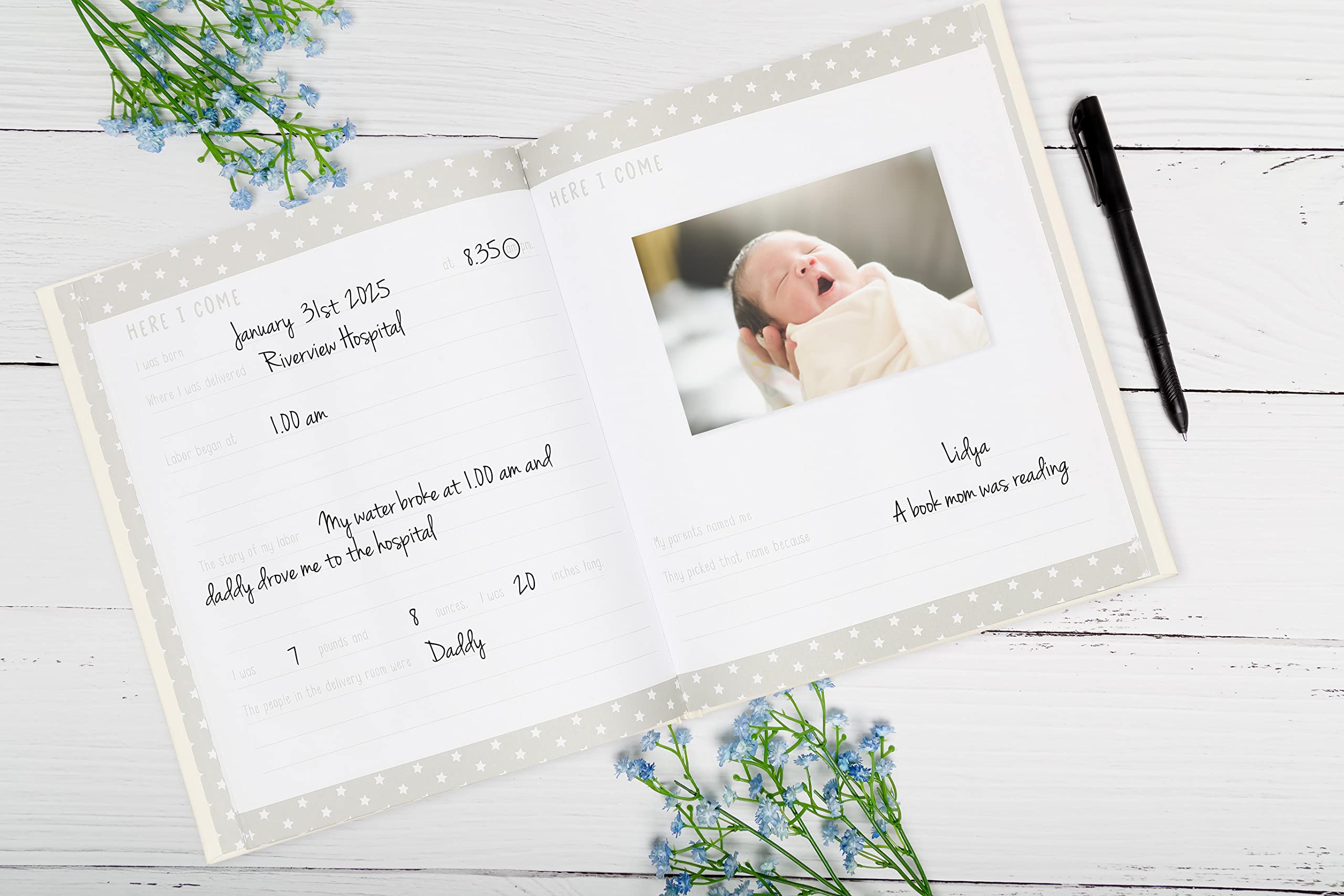 Snapklik.com : Babybook And Ink Pad, Gender-Neutral Baby Keepsake ...