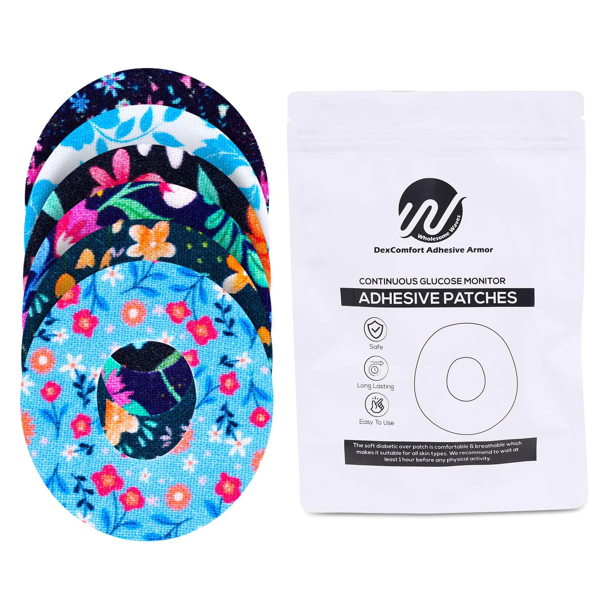 Amazon.com: Wholesome Waves 30 pack Dexcom G7 Over Patches - Pre-Cut ...