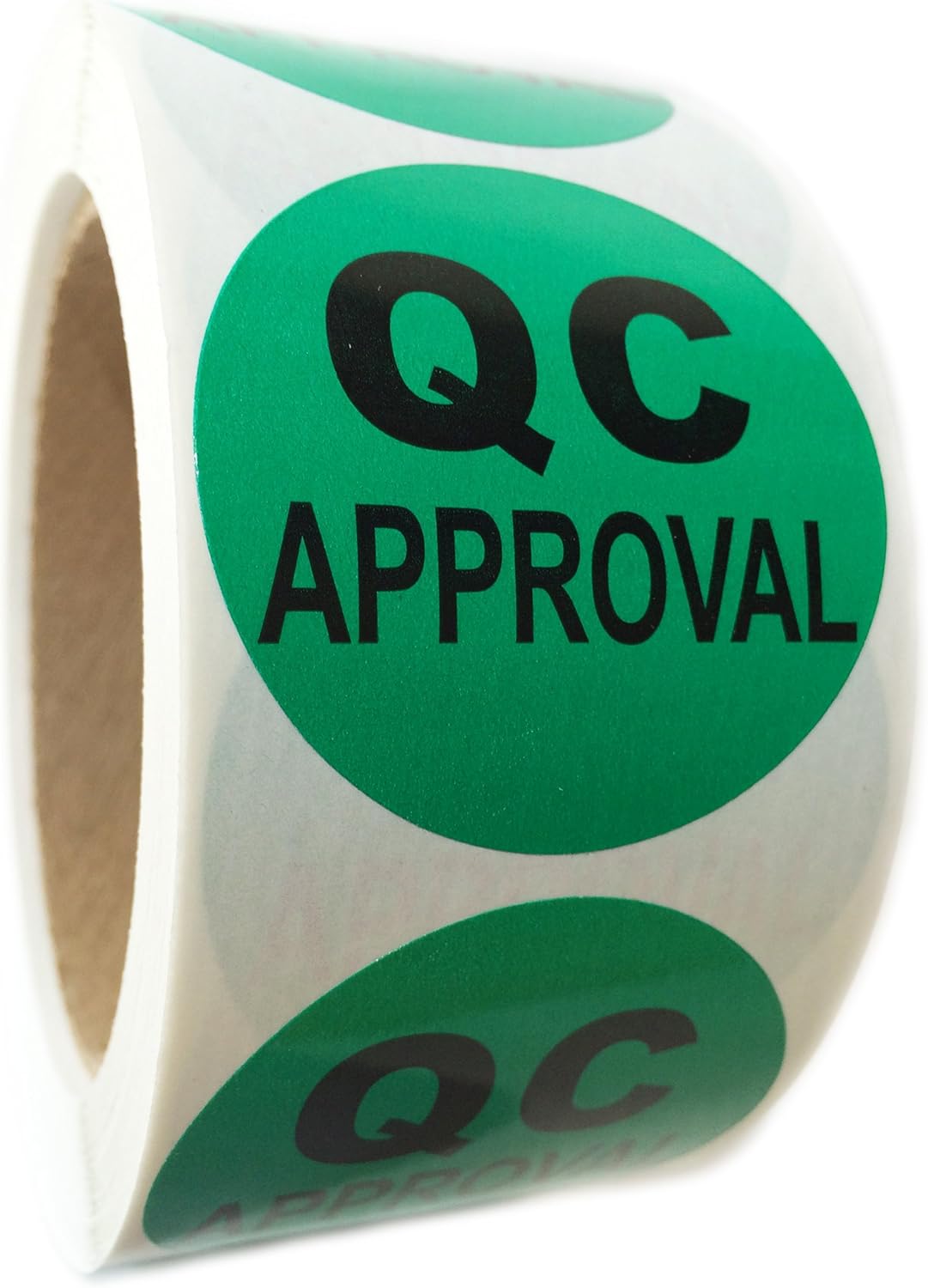 Amazon.com : Green "QC Approval" Labels - 2" Diameter - 500 ct Roll ...