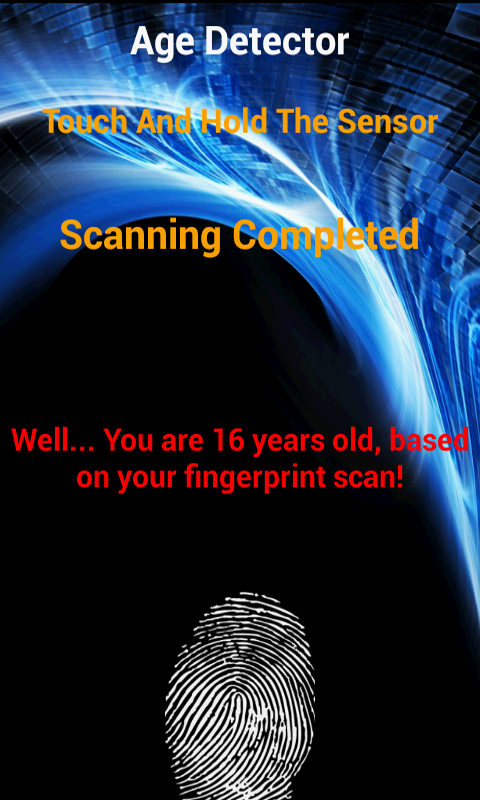 Age Detector Fingerprint Scanner - App on Amazon Appstore
