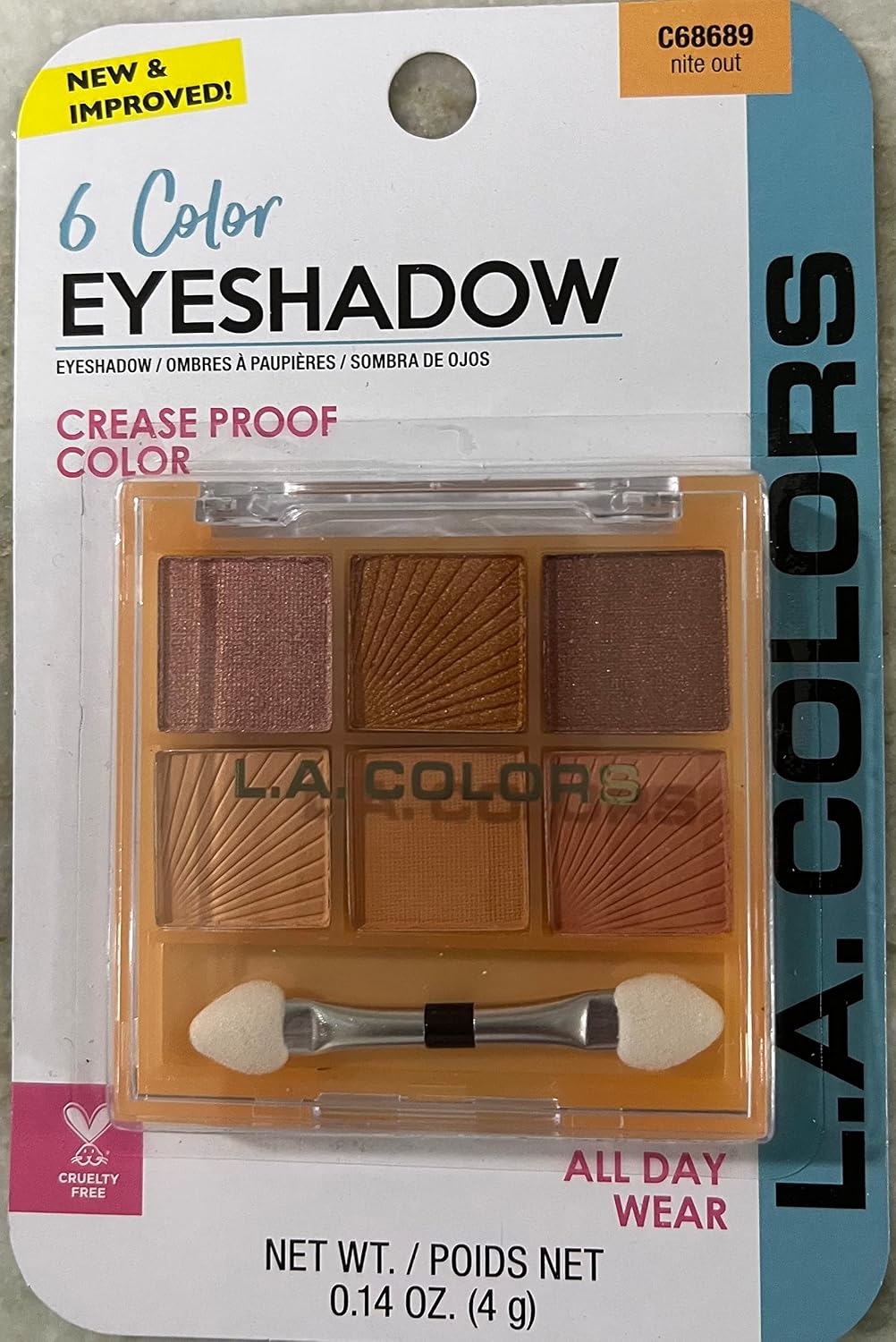 Amazon.com : L.A. COLORS 6 Color Eyeshadow C68690 Lucky : Beauty ...