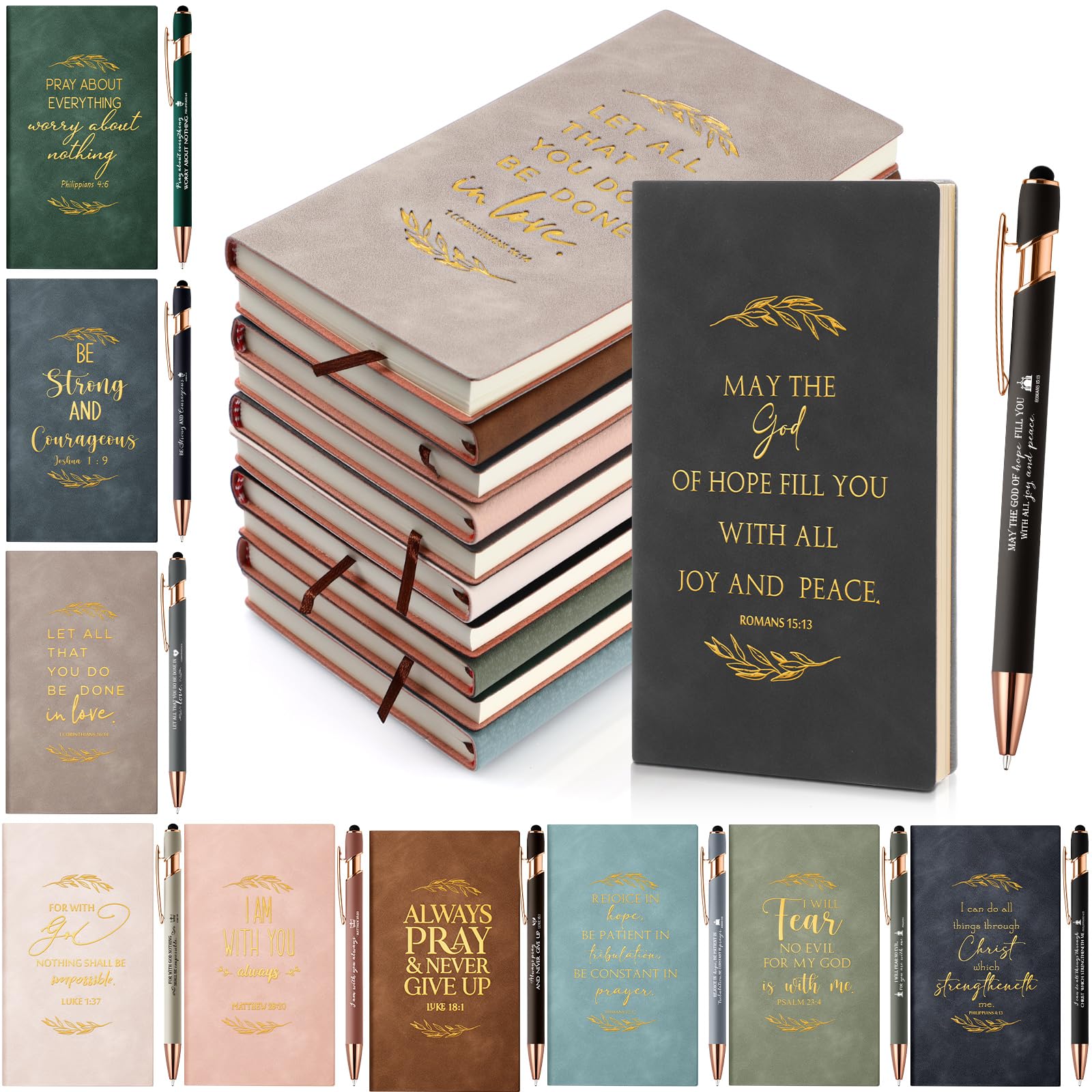 Snapklik.com : Crtiin 20 Pcs Christian Notebooks Bulk Religious Notepads