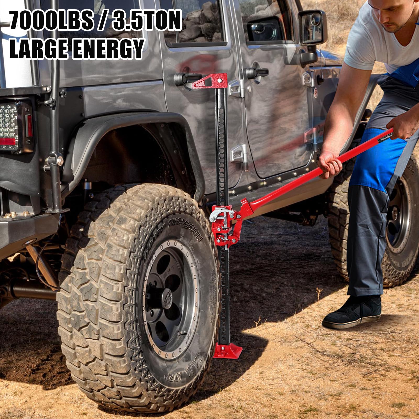 Snapklik.com : 48 High Lift Farm Jack, 3.5 Ton