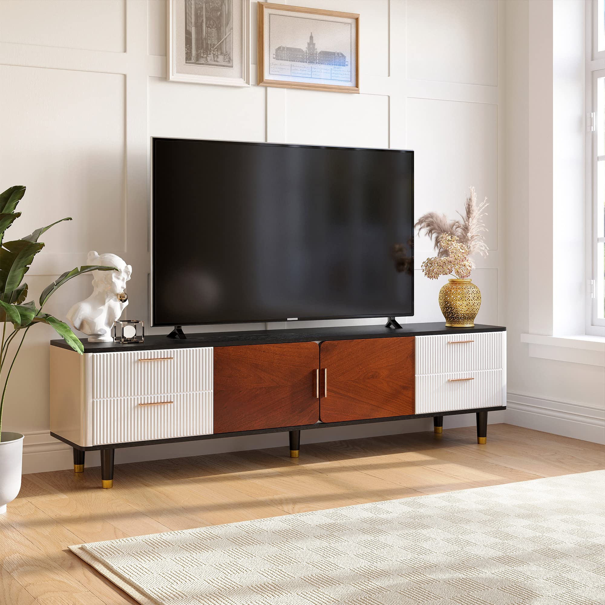 Elegant Wooden Tv Table For Living Room