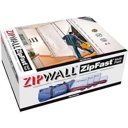 Amazon.com: ZIPWALL ZP4 ZipPole 10 Foot Spring Barrier (Pack of 4 ...