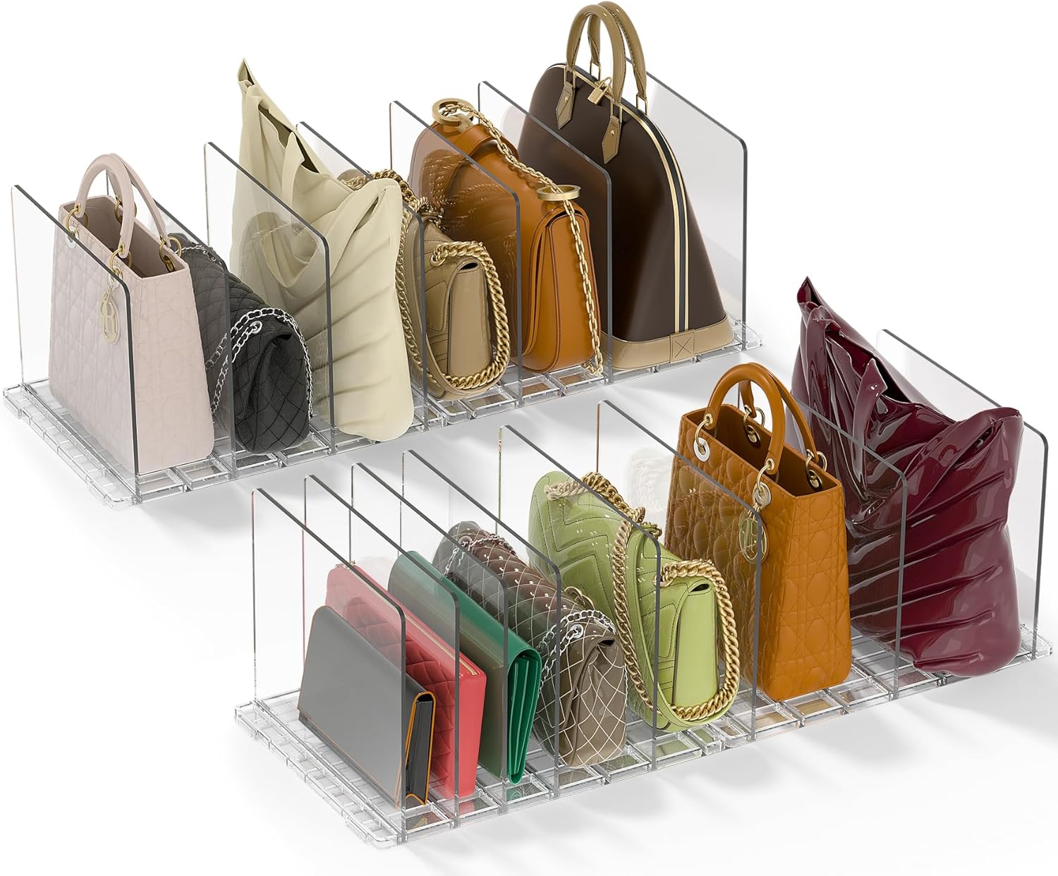 Amazon.com: GoMaihe Bag & Purse Organizer for Closet: 4 Sets Adjustable ...