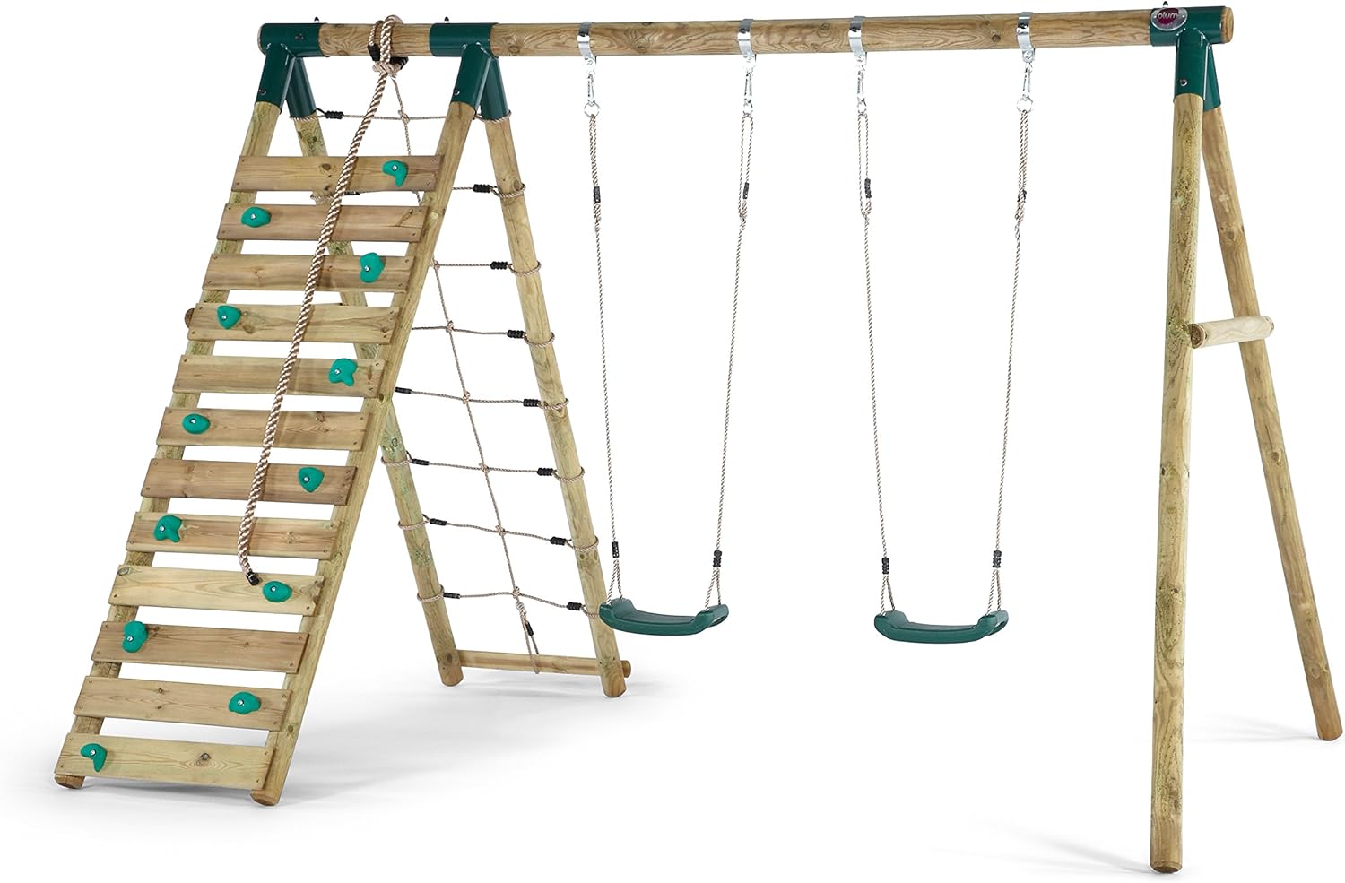 Plum Uakari Climbing Frame with Rock Climbing Wall & Scramble Net ...