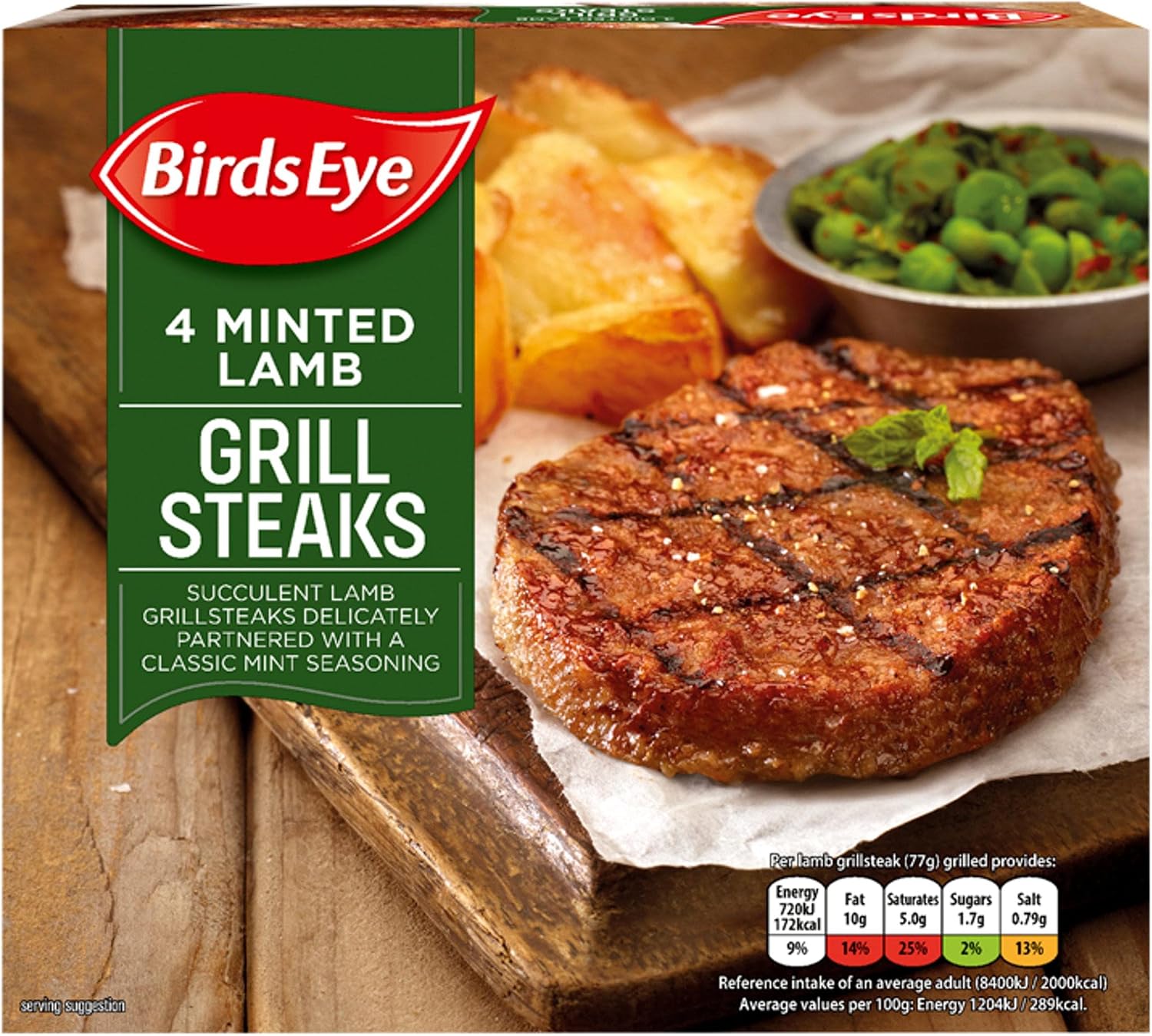 Birds Eye 4 Minted Lambgrill Steaks, 300g (Frozen) : Amazon.co.uk: Grocery