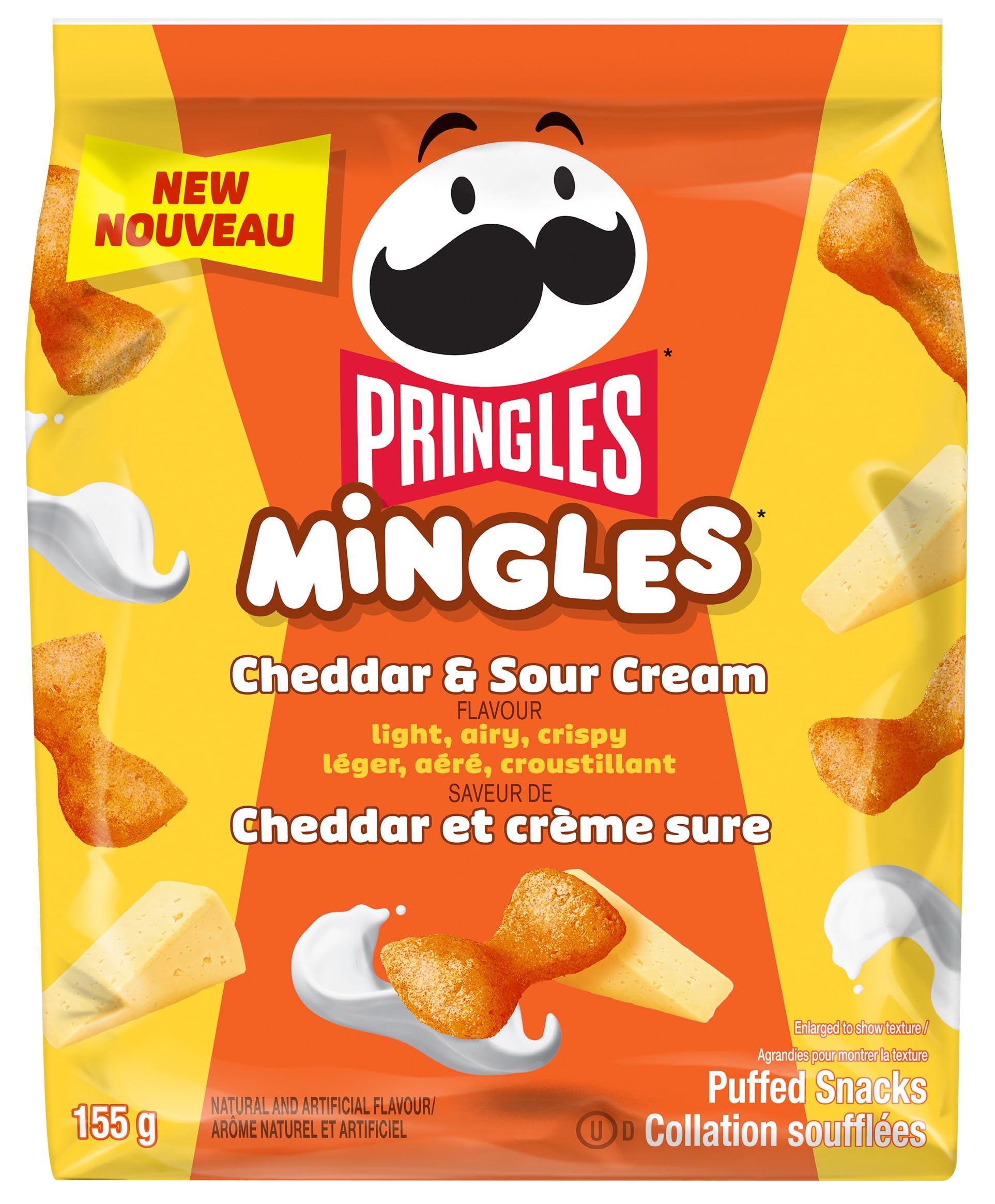Pringles Mingles Cheddar & Sour Cream Flavour 155g (6 Count) : Amazon ...
