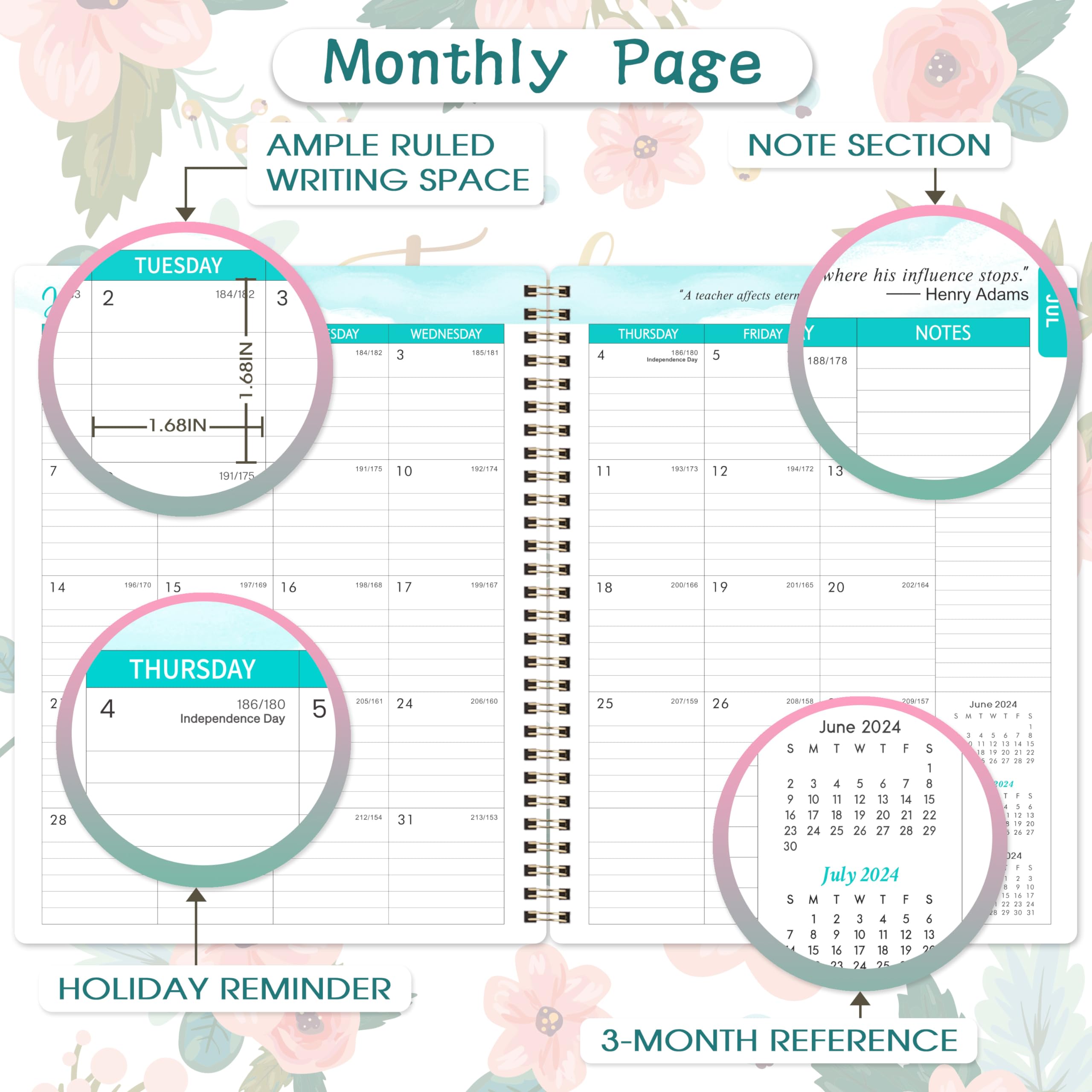 Snapklik.com : Teacher Planner 2024-2025 - Academic Year, July 2024 ...