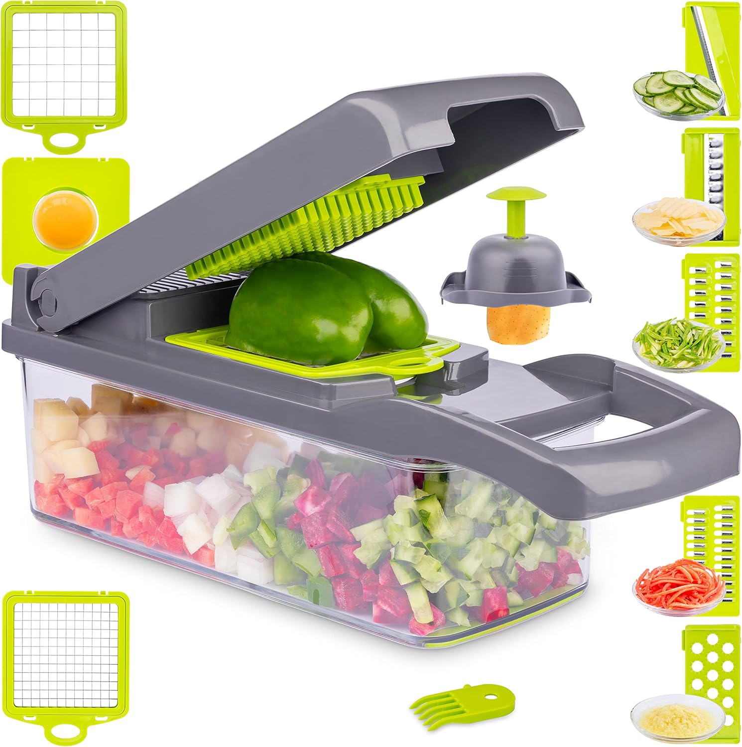 【Aussie Owned Brand】 15-in-1 Ashlar Vegetable Chopper Onion Potato ...