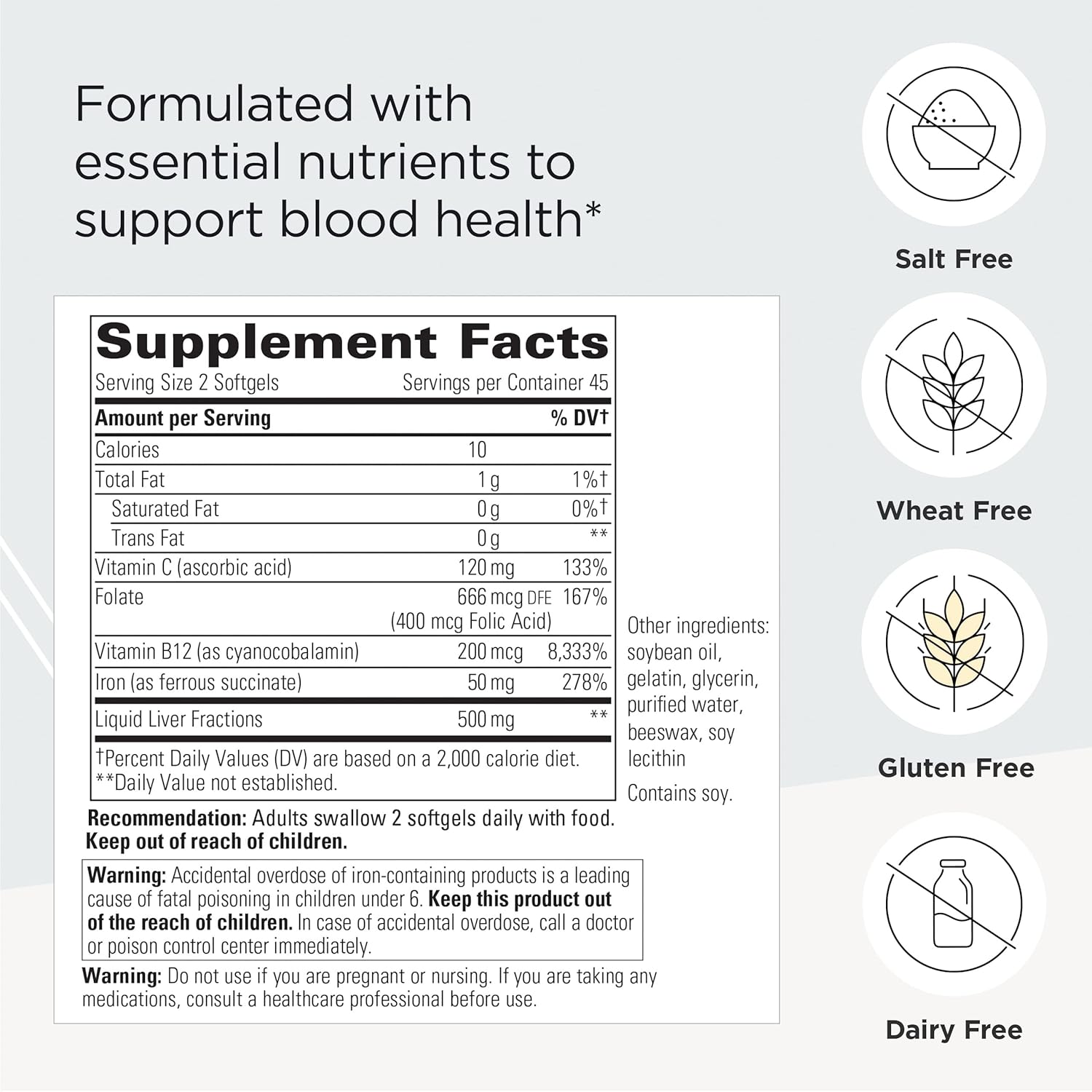 Integrative Therapeutics Iron Complex – 50 mg de Hierro – Heme & Non ...