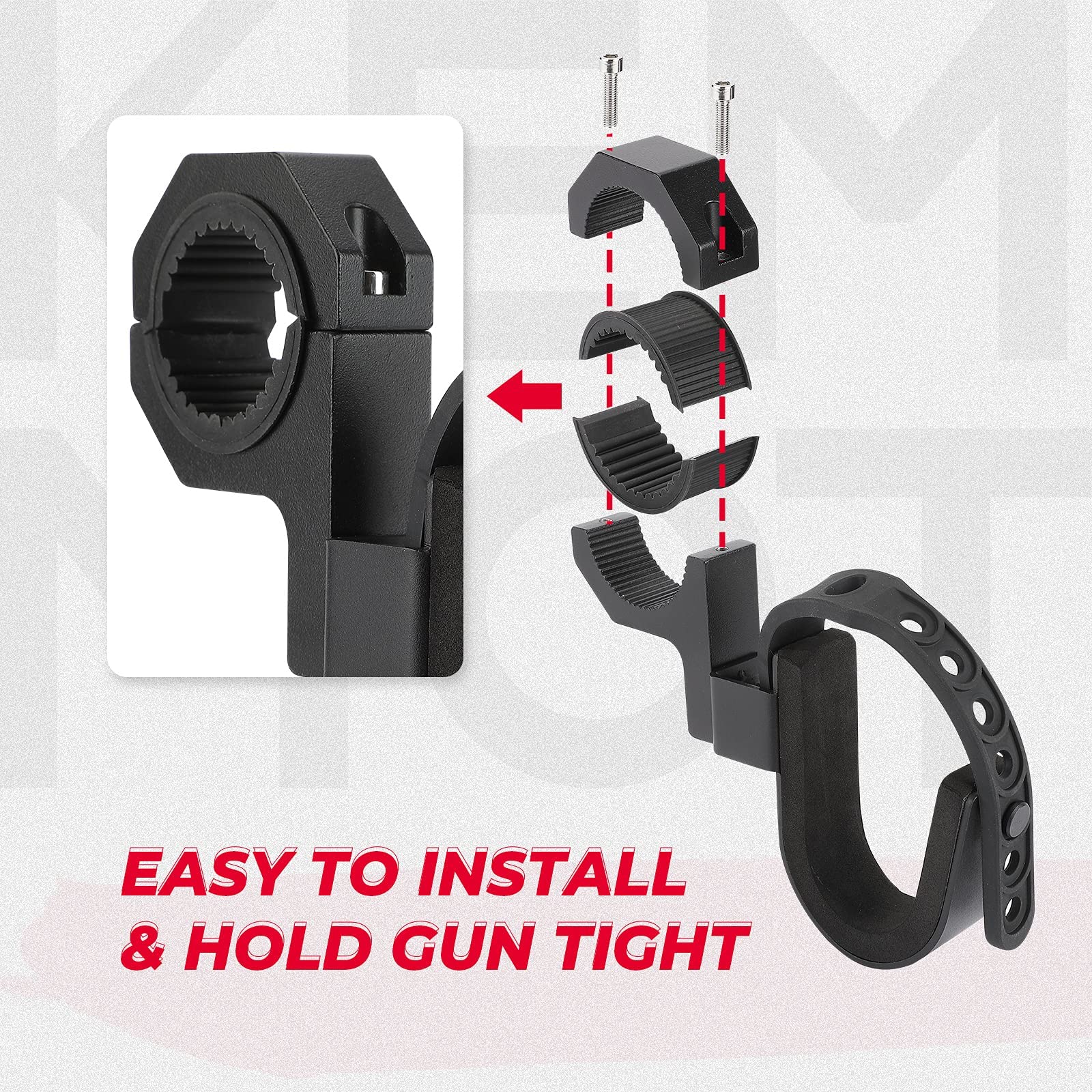 Snapklik.com : KEMIMOTO UTV Tool Holder Rack 2 Sets, Roll Bar UTV Tool ...
