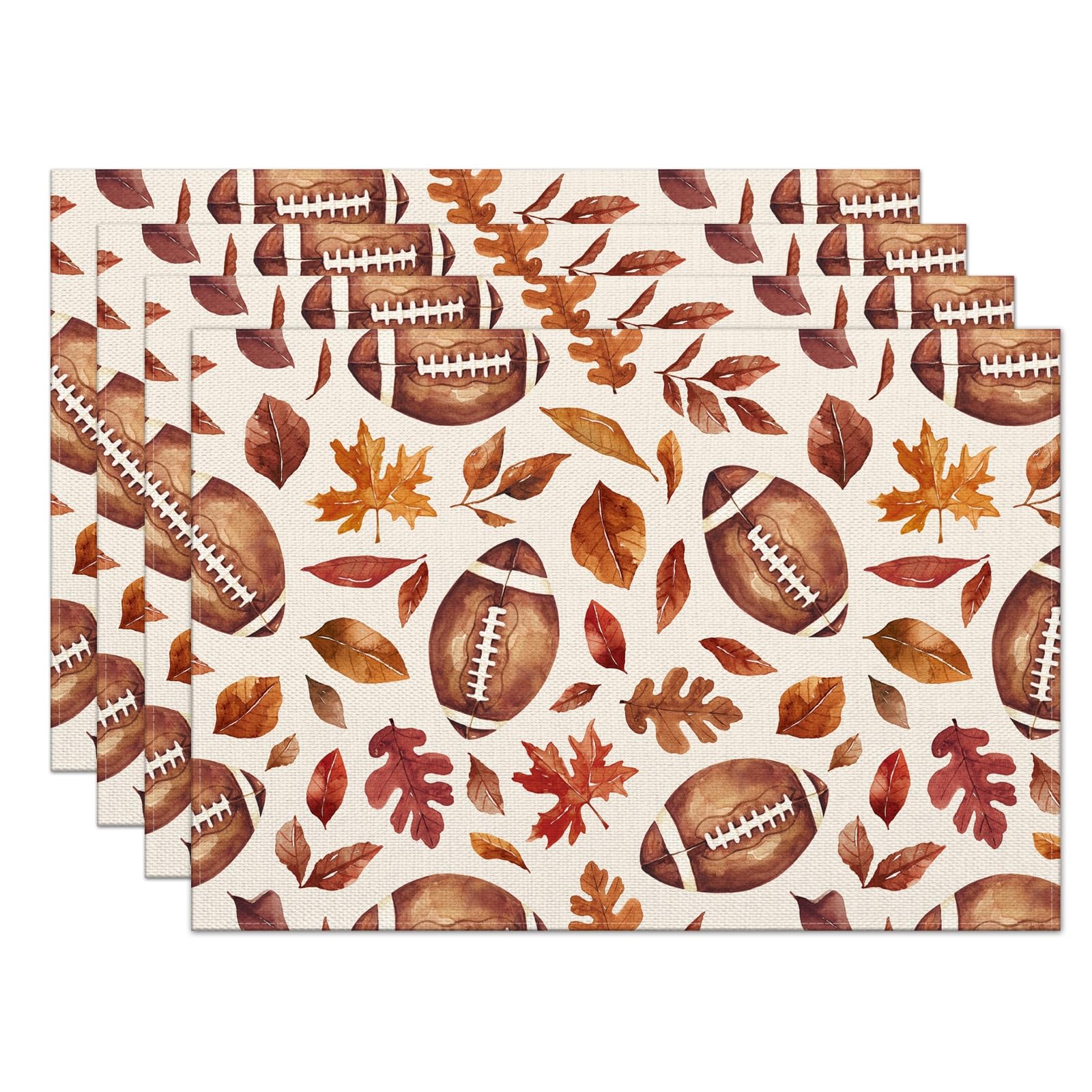 Amazon.com: Fall Placemats Set of 4,12x18 Inch Pumpkins with Maple ...