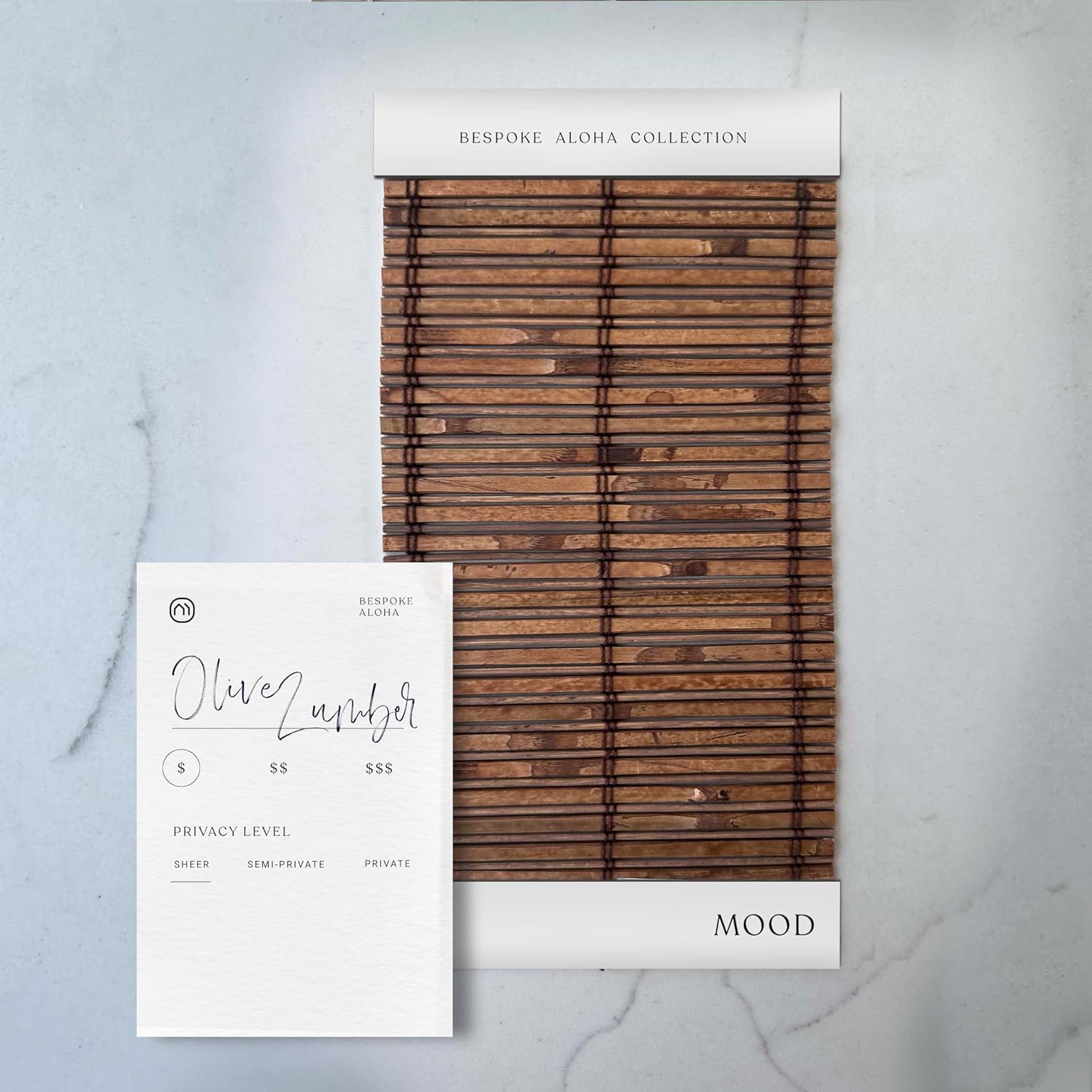 Amazon.com: MOOD Sample Swatches Fully Custom Bamboo Shades w/Movable ...