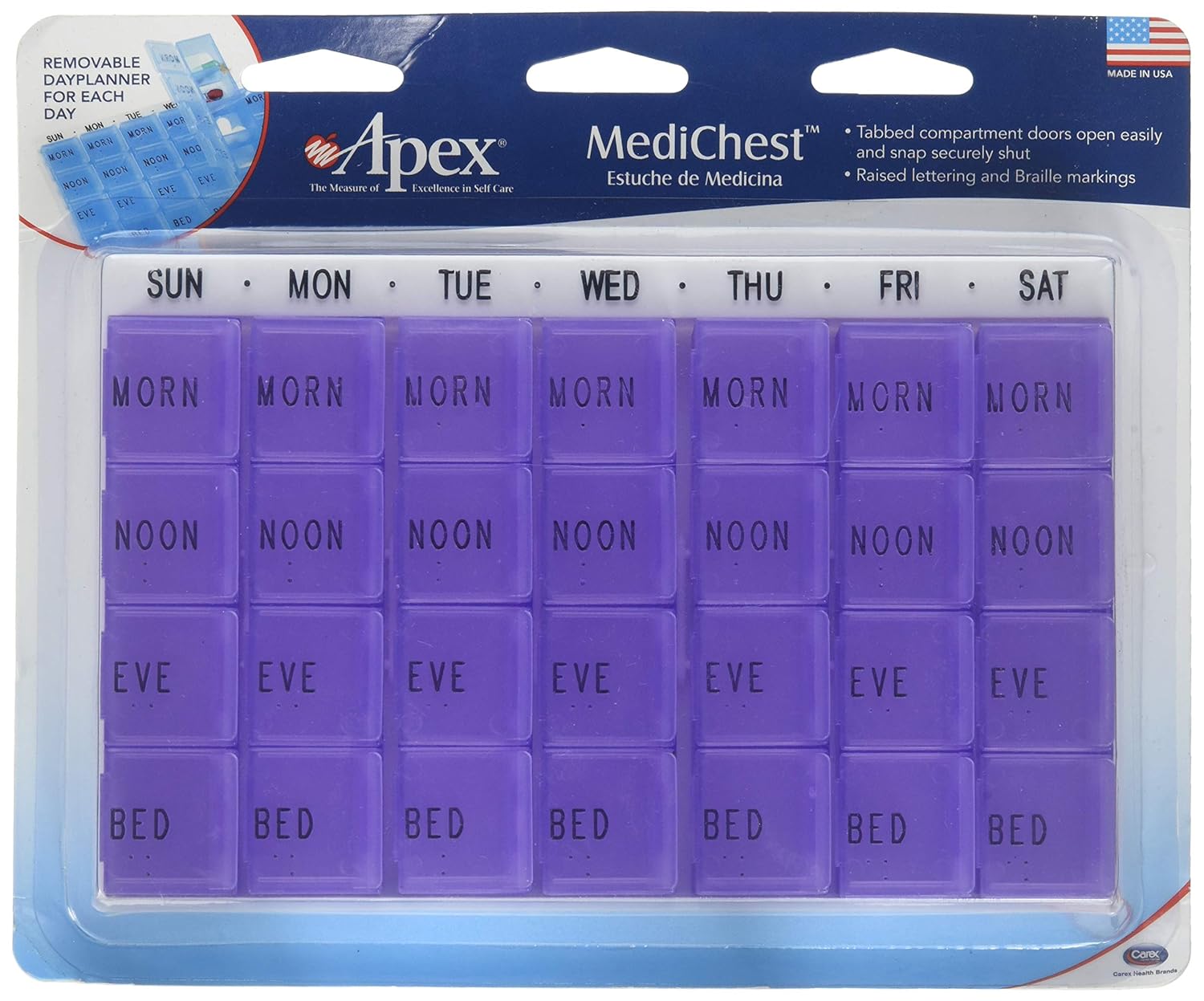Apex Medi Chest Pill Organizer for Vitamins and Medication - 1 Ea by ...