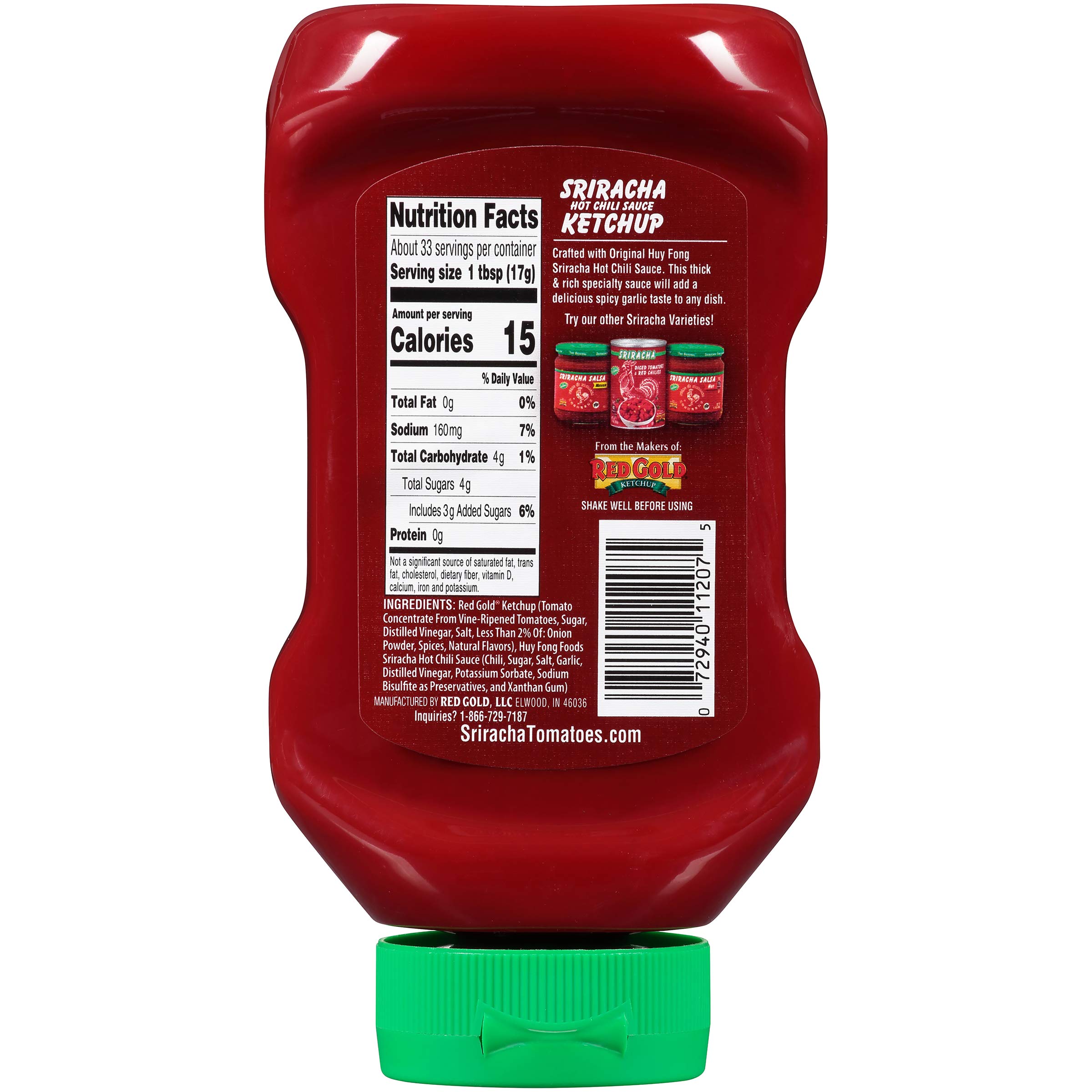 Sriracha Nutrition Label