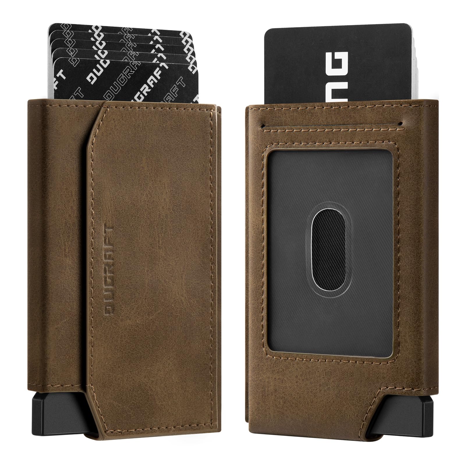 Amazon.com: DUGRAFT Minimalist Wallet with ID Window, Slim Minimalist ...