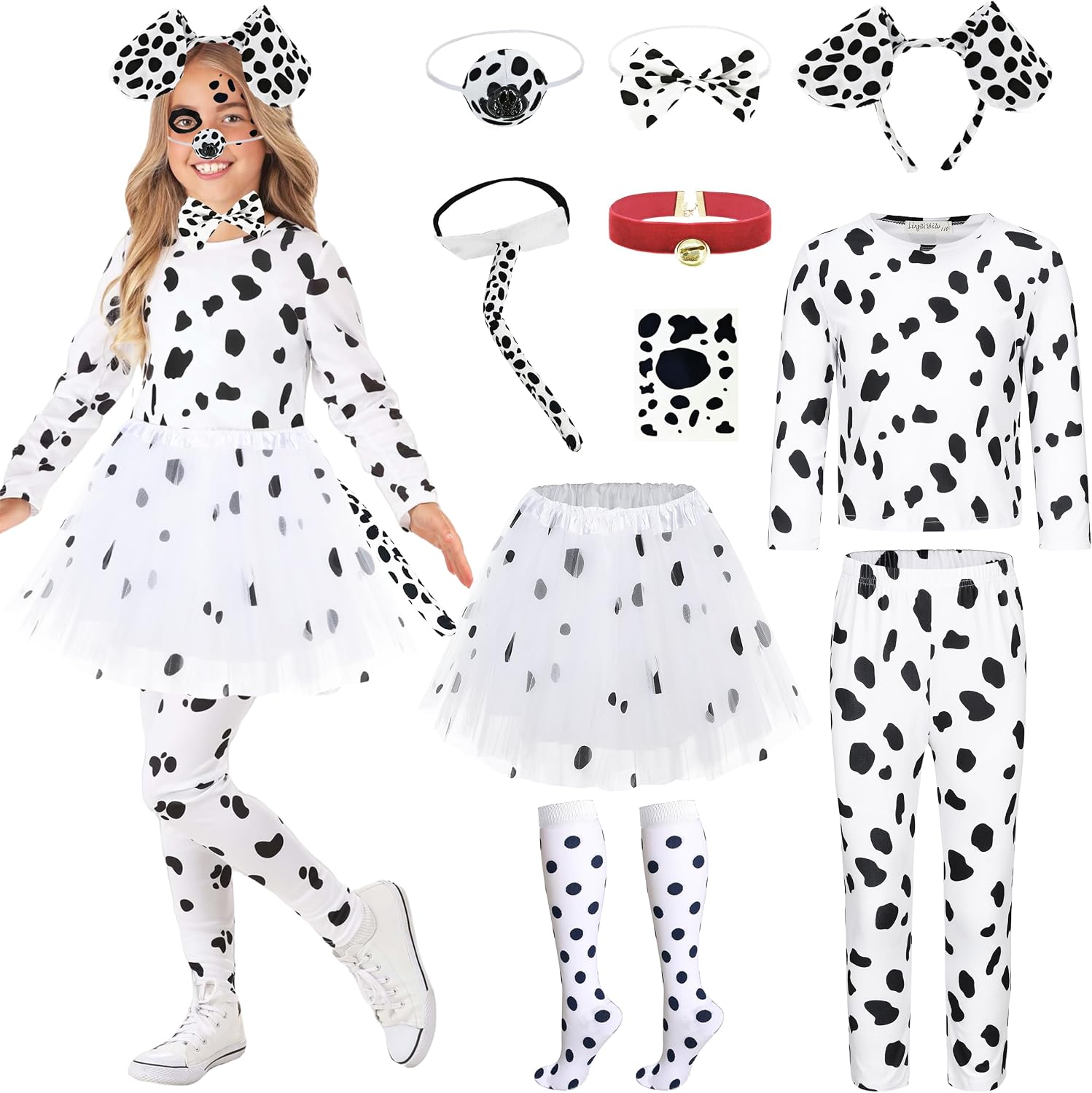 Amazon.com: RAAIBB 101 Dalmatian Costume Kids 100 Days of School ...
