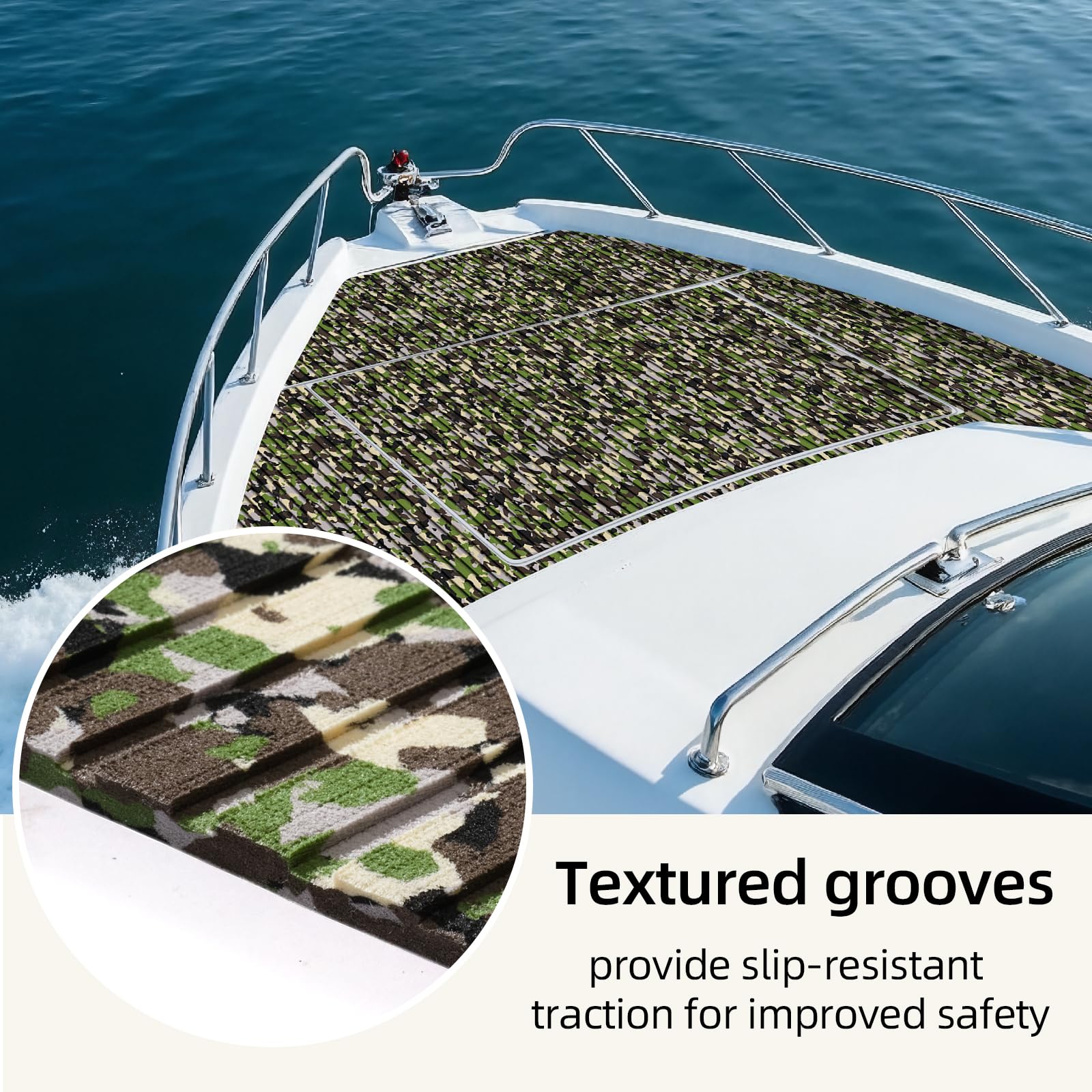 Snapklik.com : Boat Flooring EVA Foam Boat Decking Camo Self-Adhesive ...
