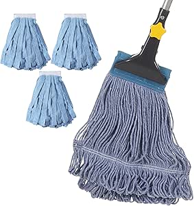 Amazon.com: Yocada Looped-End String Wet Mop with Extra 3 Microfiber ...