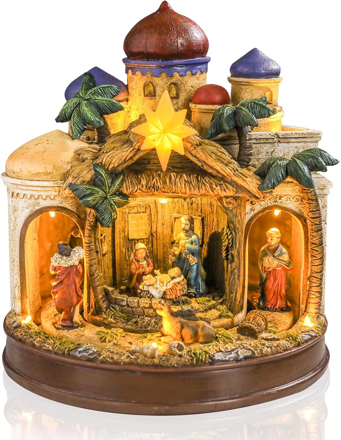 Amazon.com: Afirst Christmas Village House Nativity - Christmas Musical ...