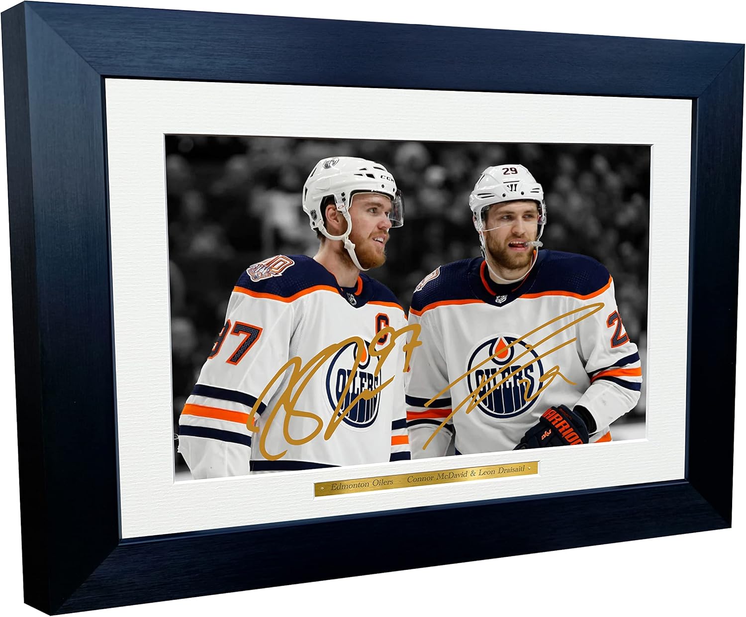 Kitbags & Lockers 12x8 A4 Connor McDavid Leon Draisaitl Edmonton Oilers ...