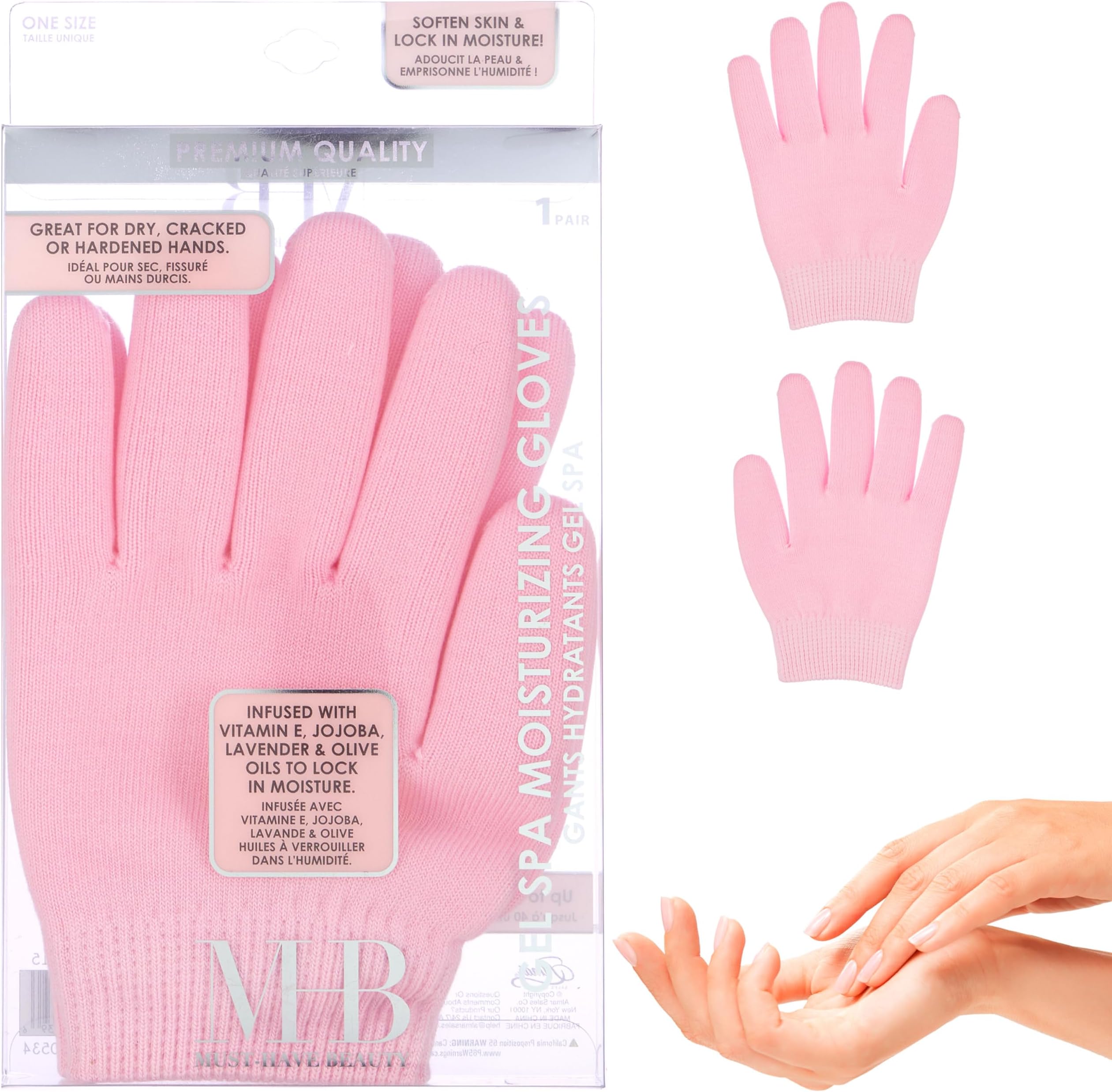 Amazon.com: Gel Spa Moisturizing Gloves - 1 Pair Spa Gloves Infused ...