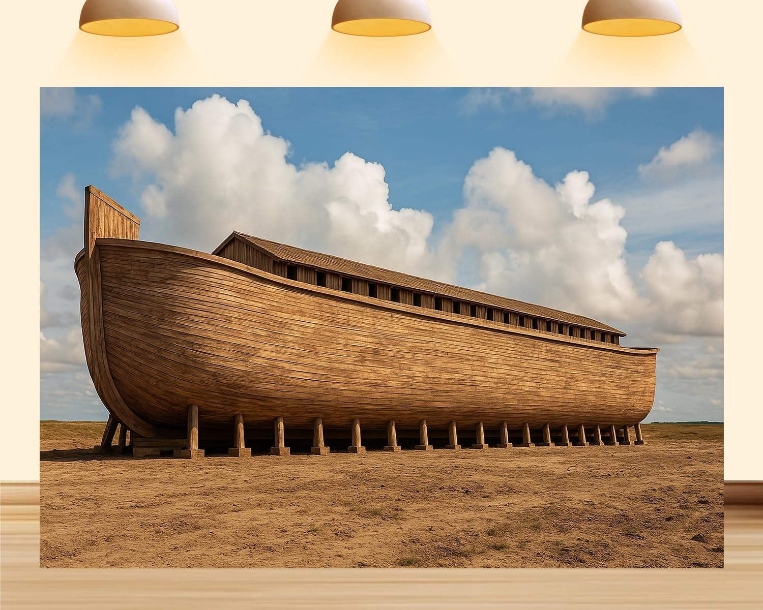 Amazon.com : 7X5ft Noah's Ark Photography Backdrop Large Wooden Ark on ...