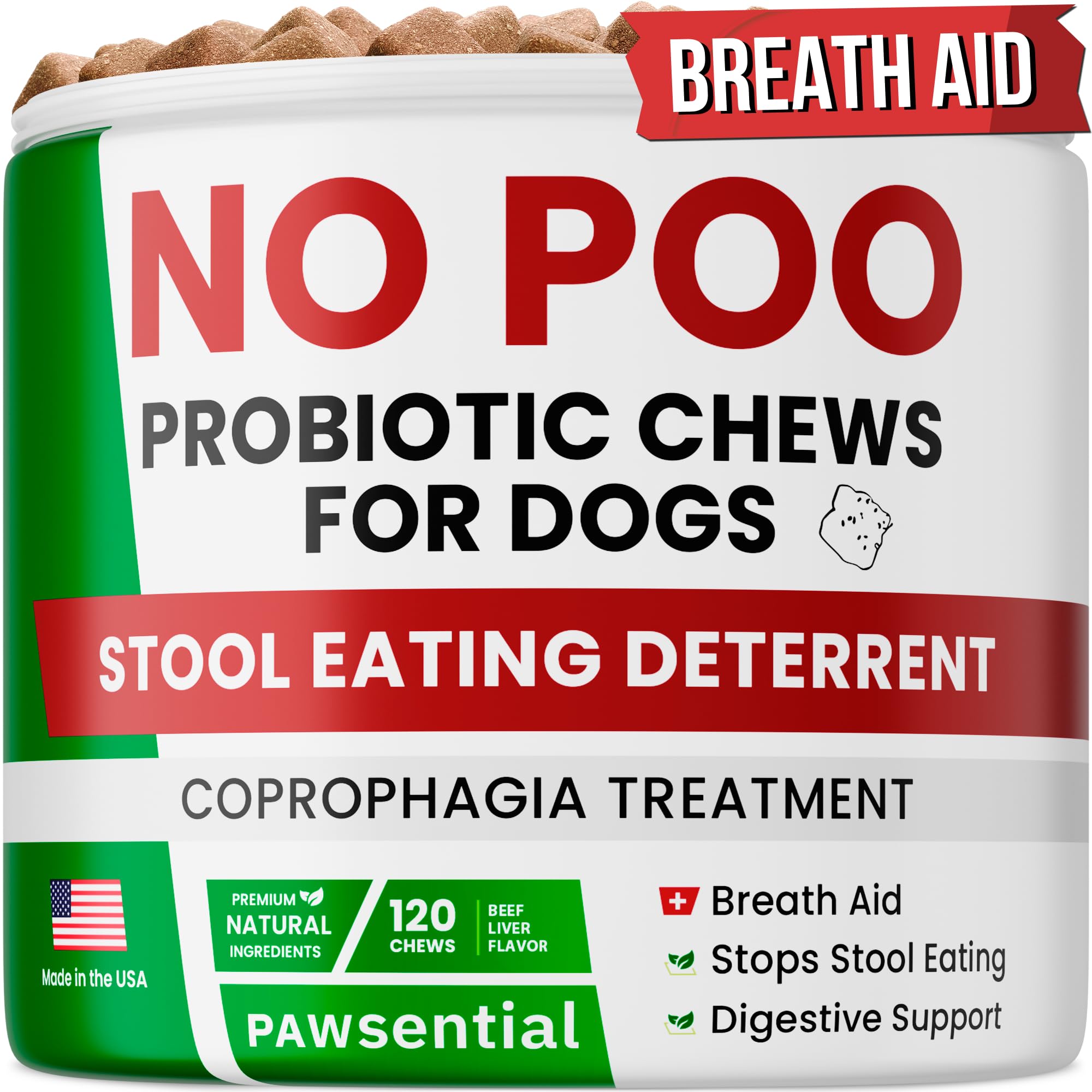 Pawsential No Poo Chews For Dogs Coprophagia And Stool Eating ...