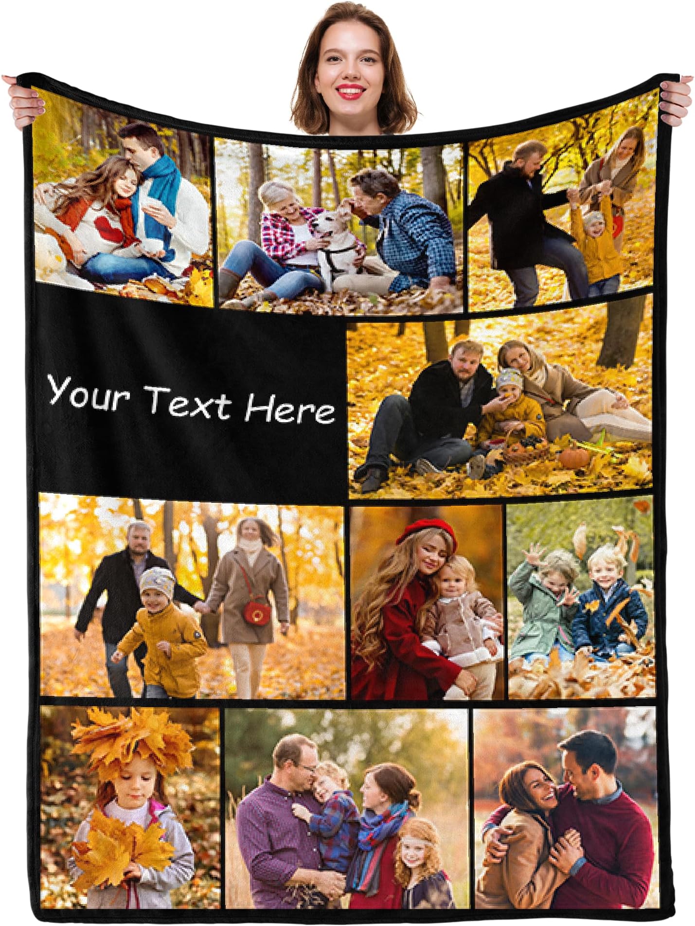 Amazon.com: Aeekdook Custom Blanket with Picture, Picture Blankets ...