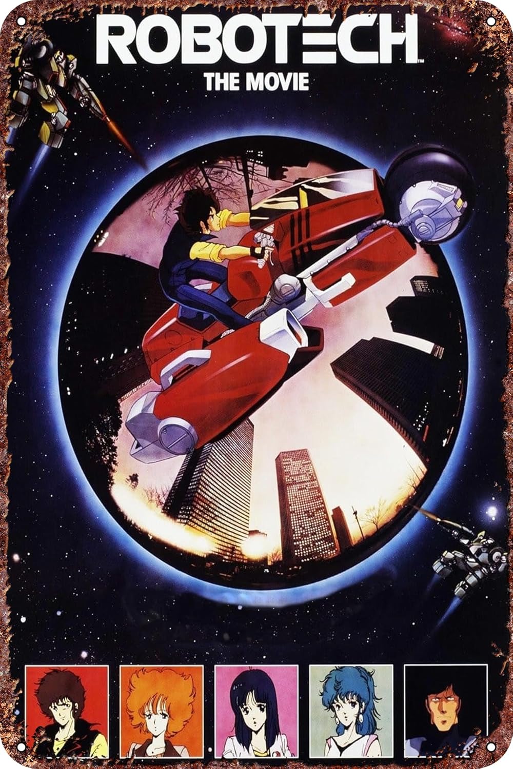 Amazon.com : FYELVO Robotech: The Movie Movie poster retro tin logo bar ...