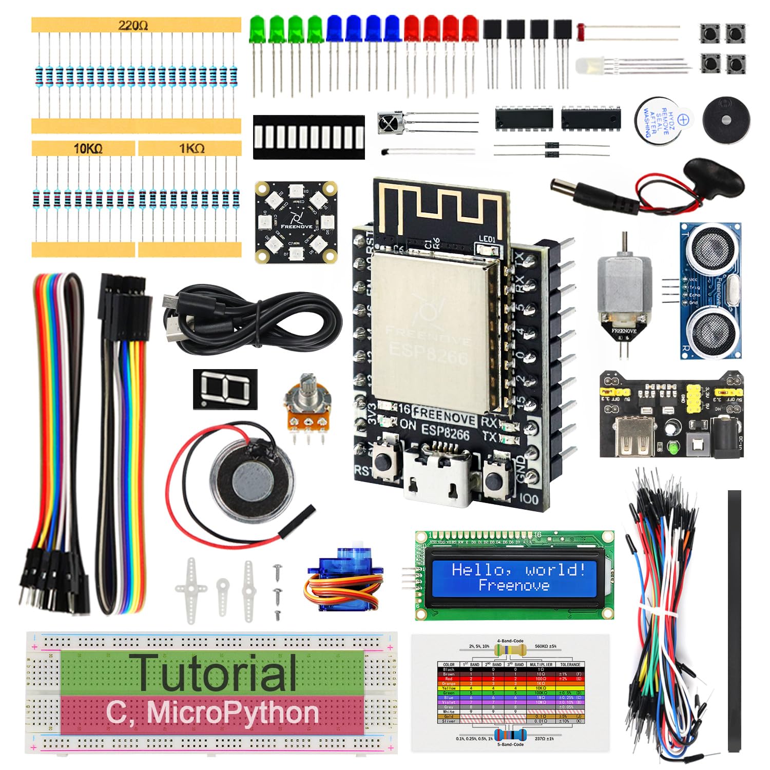 Amazon.com: Freenove Super Starter Kit for ESP8266 (Included) (Compatible with Arduino IDE), ESP ...