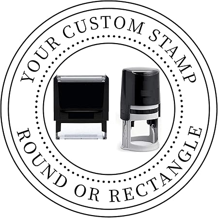 Amazon.com : 1" 2" 3" 4" Large Logo Stamp - Custom Stamp - Personalized ...