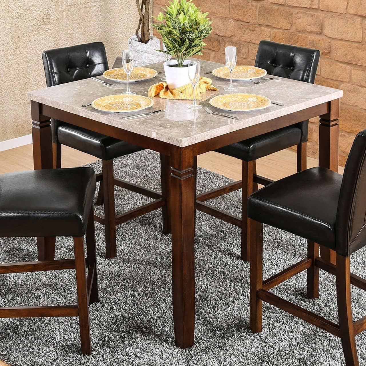 Amazon.com - Furniture of America Marstone II Counter Height Dining ...