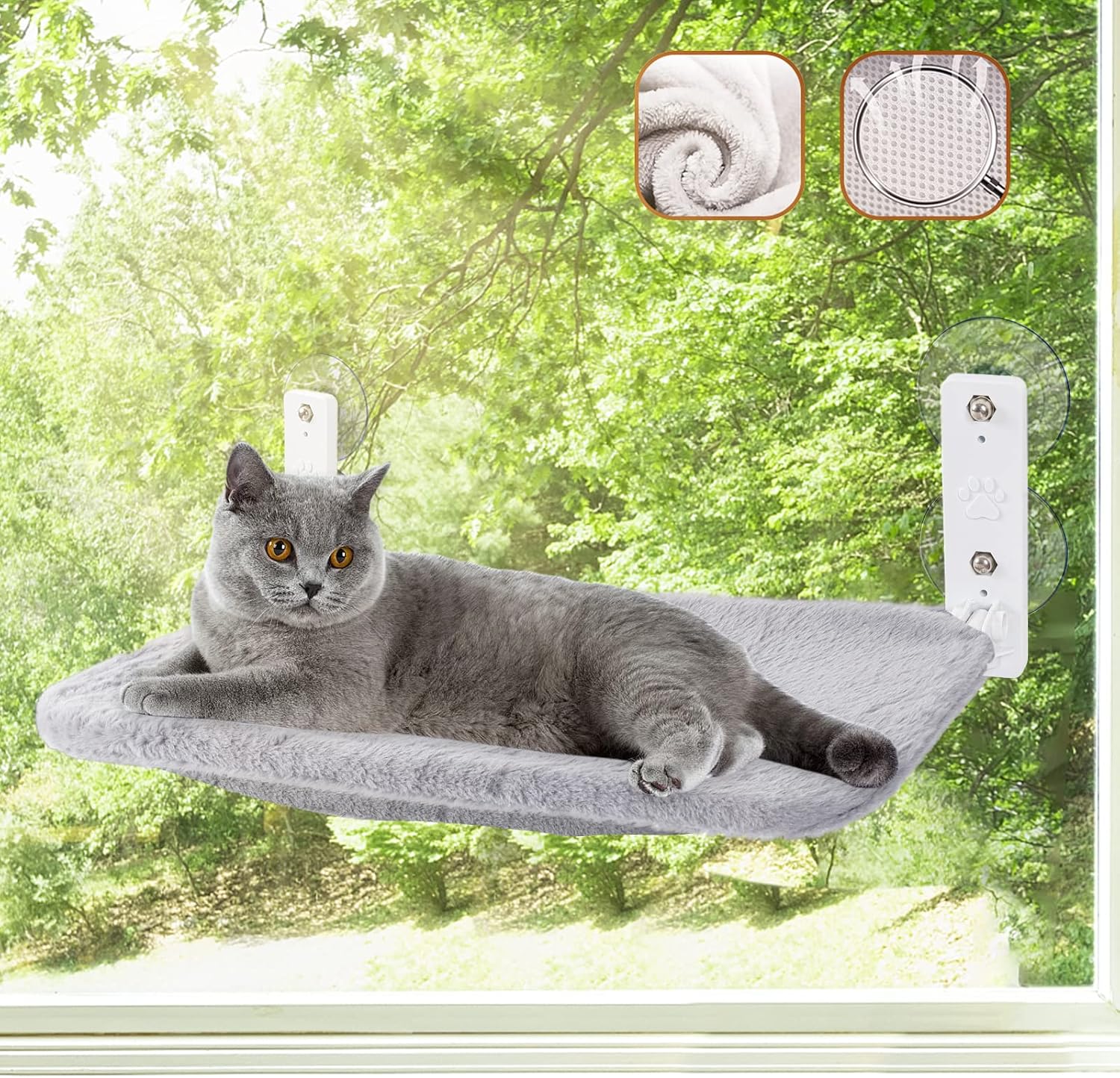 Hamac de fenêtre pour chat avec deux housses remplaçables, perchoir ...