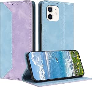 VEGOSCASE Coque pour iPhone 12 / iPhone 12 Pro, Housse en Cuir PU, Etui ...