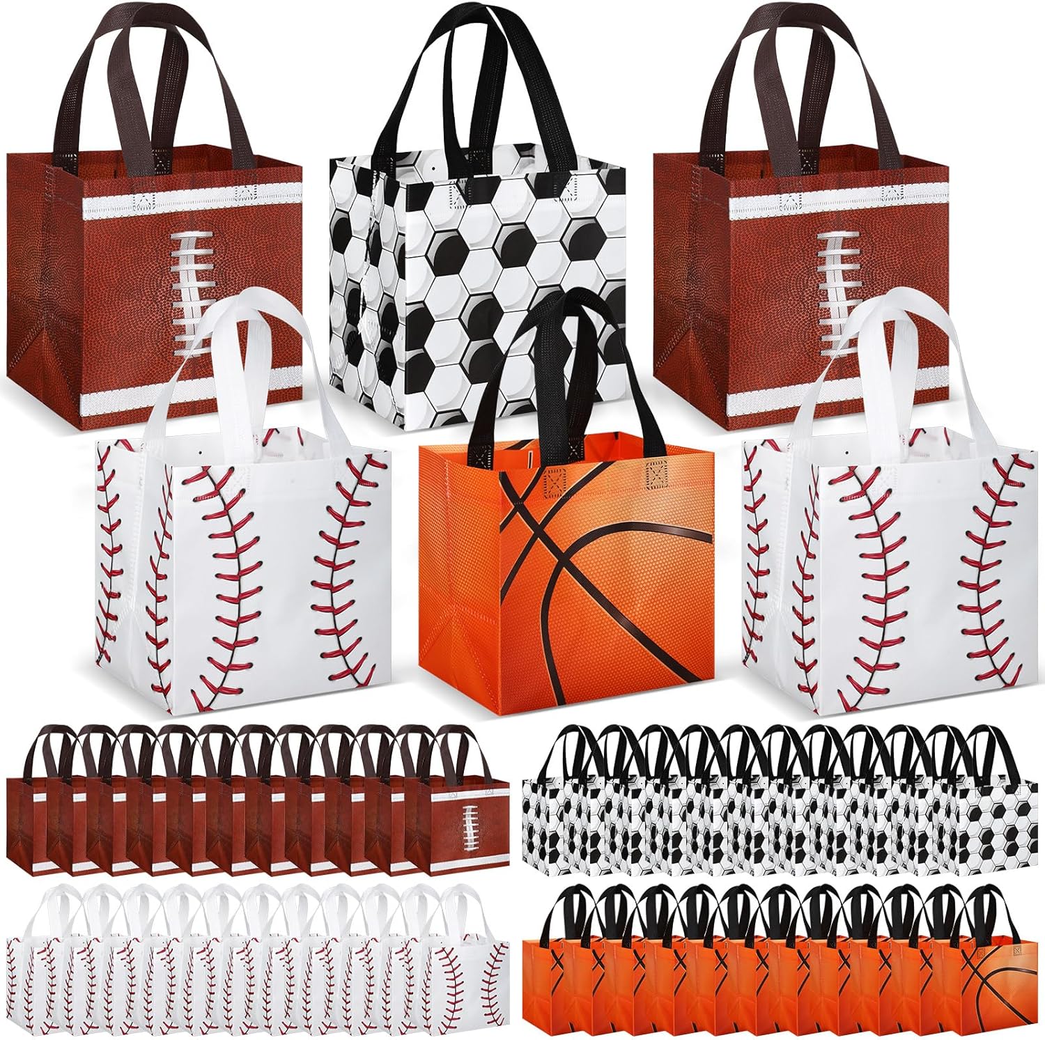 Amazon.com: Kigeli 60 Pcs Sports Gift Bags Sports Party Bags Ball ...