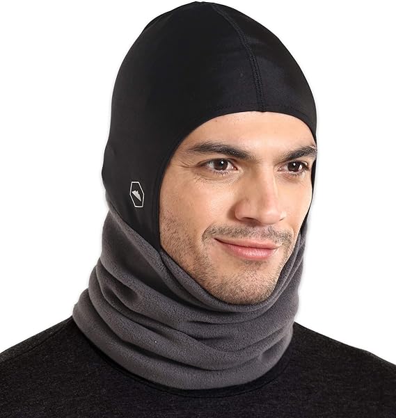 Amazon.com: Neck Warmer with Helmet Liner Hood - Balaclava Hoodie Neck ...
